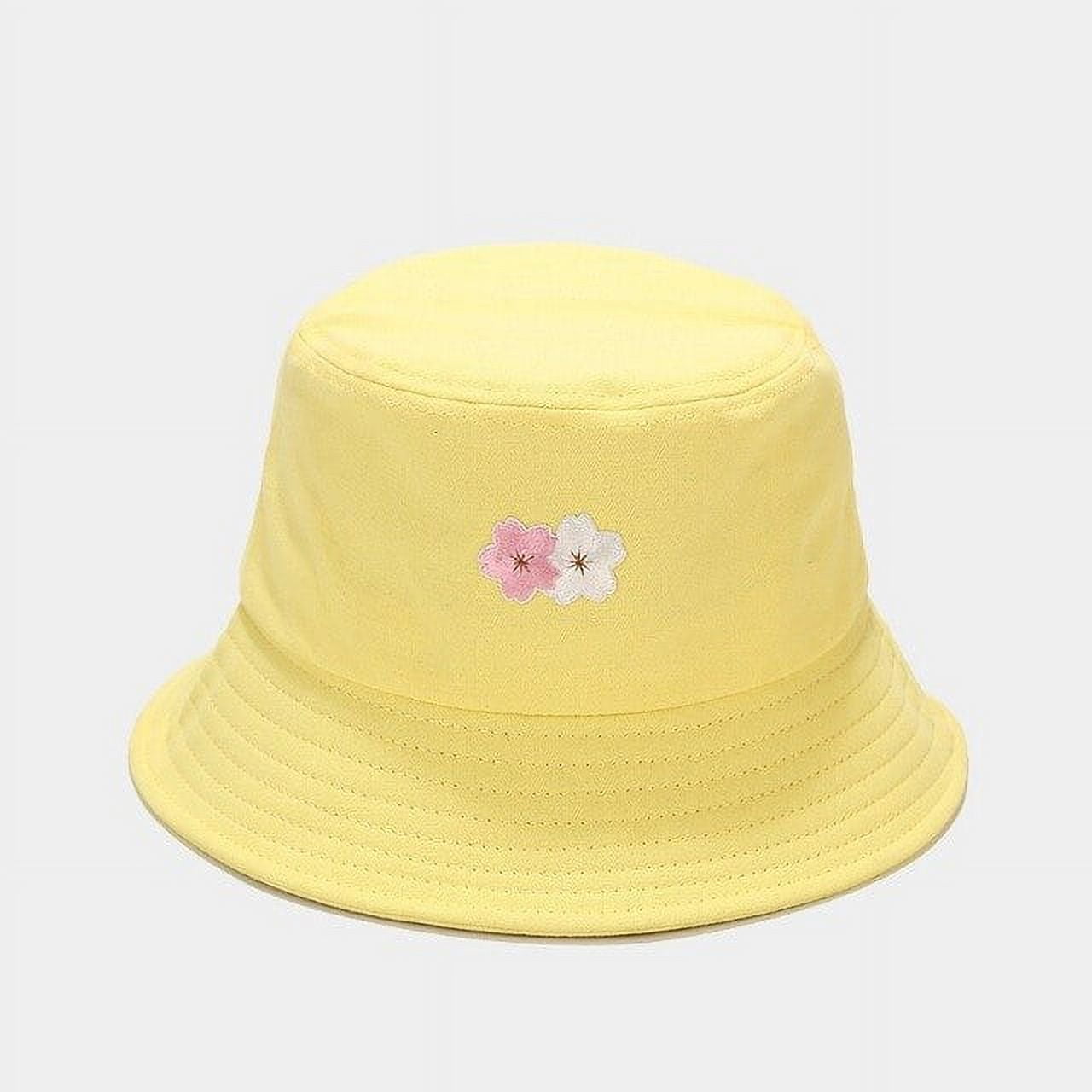 COCOpeaunt New Fashion Cherry Blossoms Panama Hat Rose Flower Bucket ...