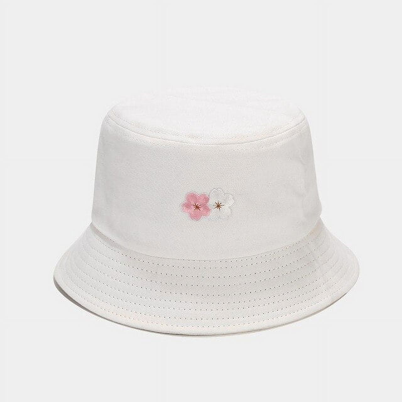 COCOpeaunt New Fashion Cherry Blossoms Panama Hat Rose Flower Bucket Hats Summer Floral Sun Hats ...