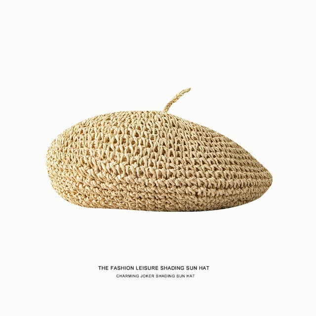 COCOpeaunt New Spring summer straw Beret Hats For Women French Berets ...