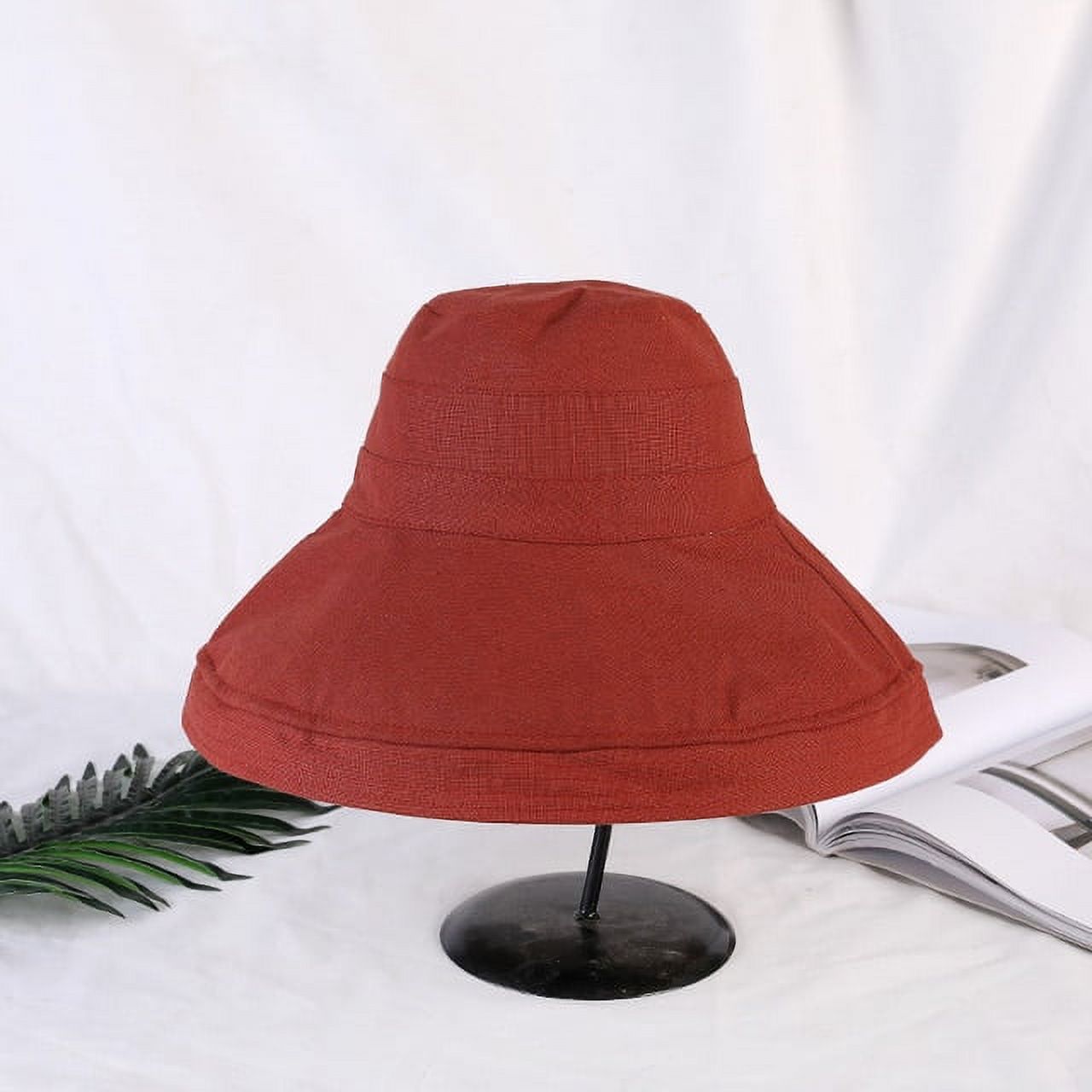 COCOpeaunt New Summer Solid Colors Women Cotton Linen Sun Hat Elegant ...