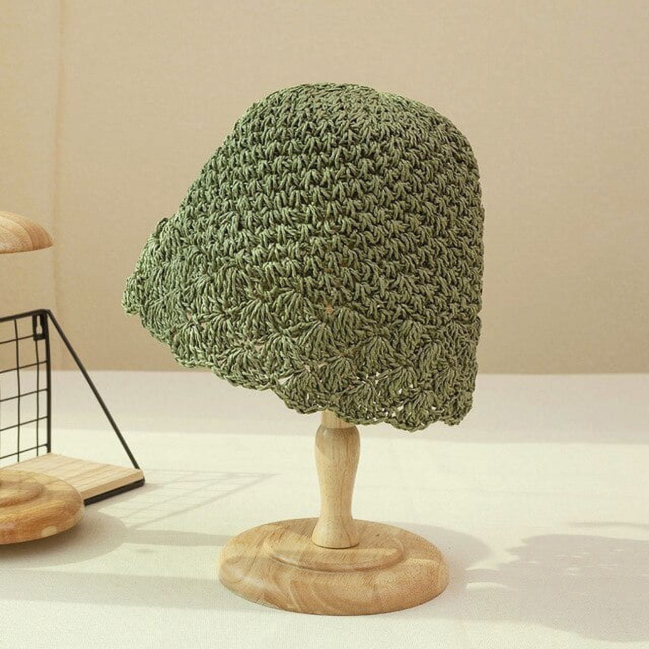 COCOpeaunt Summer Autumn Hats for Women Retro Hat Brim Hand-made Straw ...