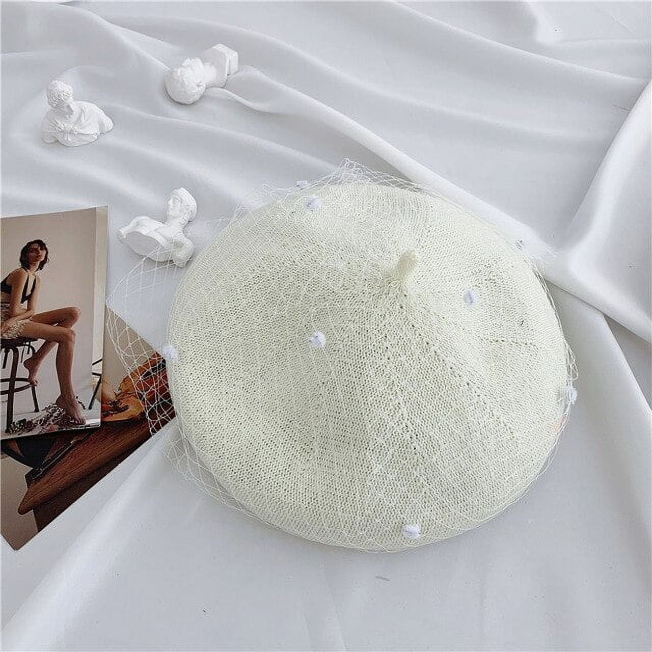 COCOpeaunt Summer Hats Women Beret Vintage Mesh Yarn Berets Fashion ...