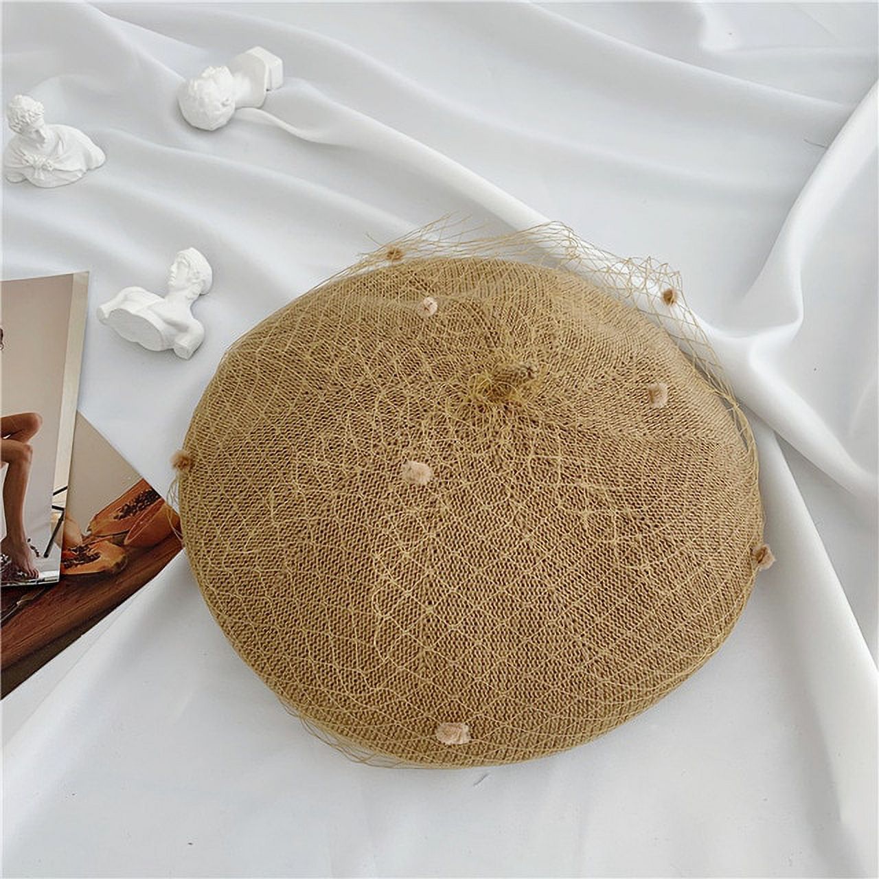 COCOpeaunt Summer Hats Women Beret Vintage Mesh Yarn Berets Fashion ...