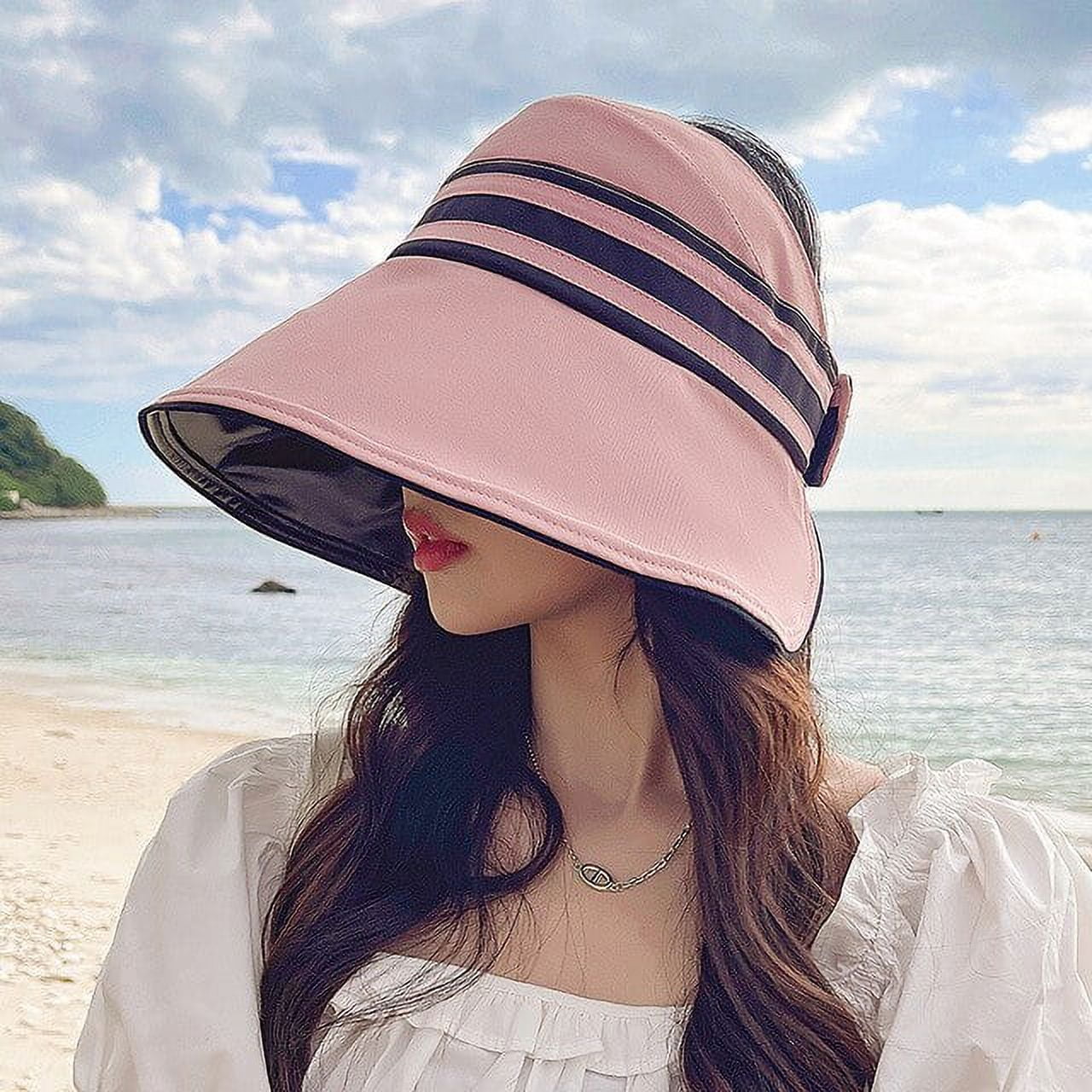 COCOpeaunt Summer Women Empty Roof Fashion Wide Large Brim Sun Hat ...