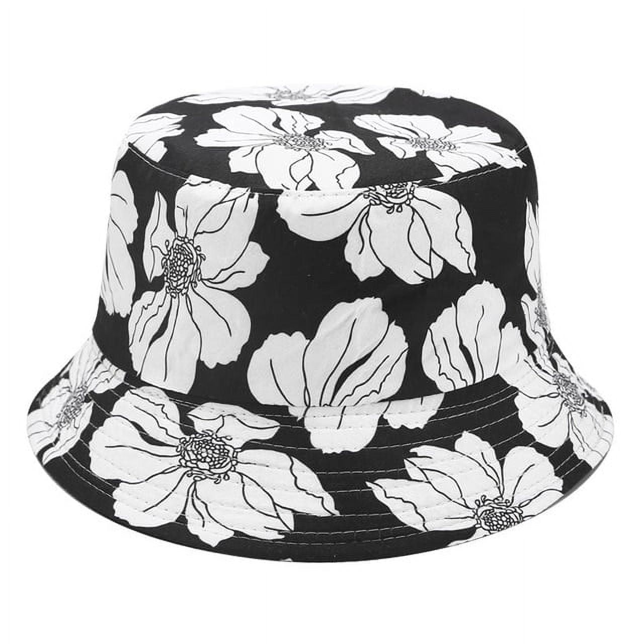 COCOpeaunt Summer and Autumn Flowers Embroidered Buckets Hat Women ...