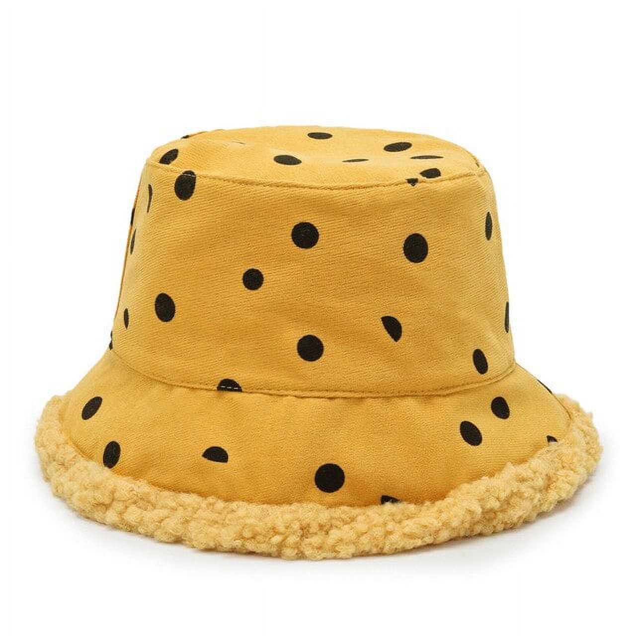 COCOpeaunt Warm Women Bucket Hat Winter Suede Artificial Fur Thick Warm ...