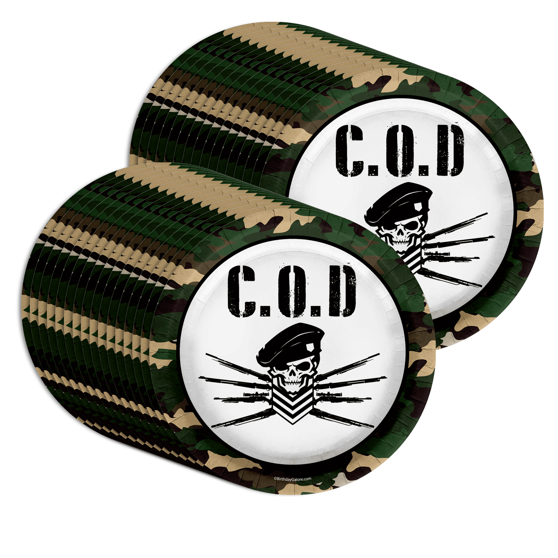 COD - Call To Duty - Birthday Party Supplies Large 9" Paper Plates in ...