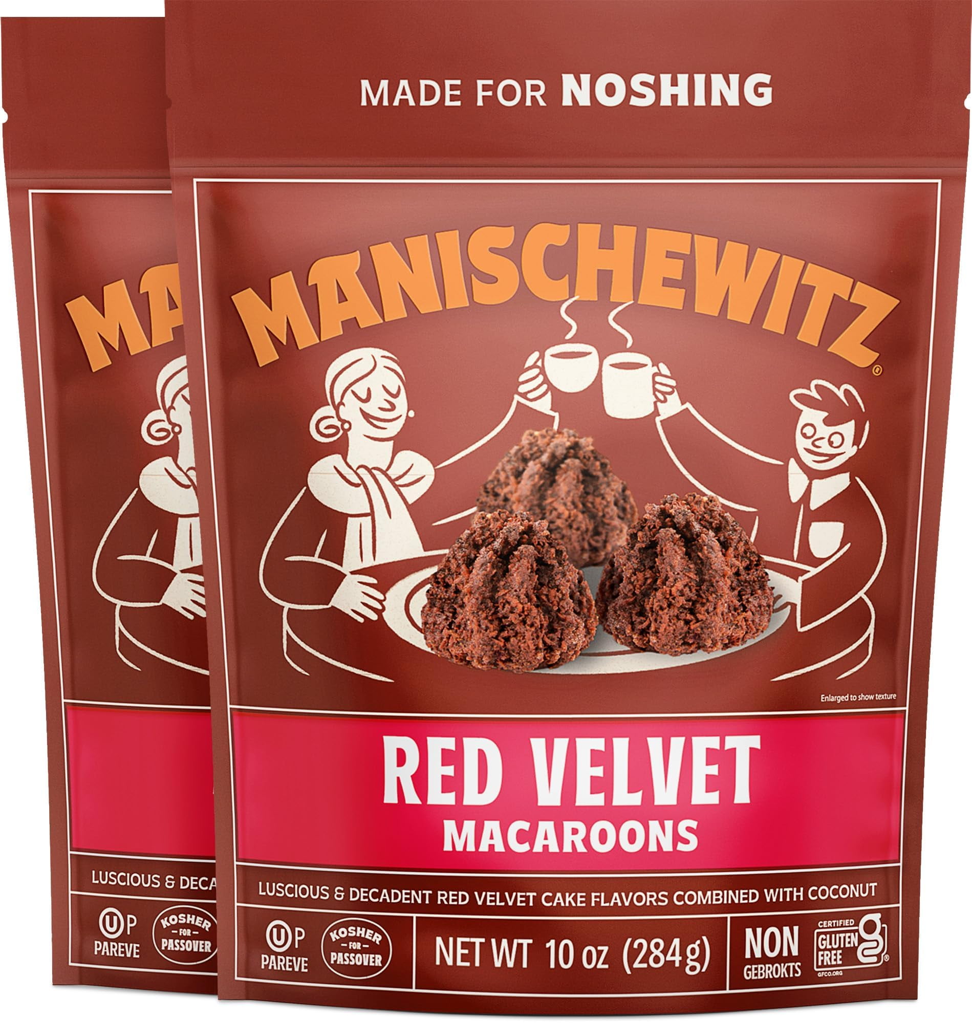 Manischewitz Red Velvet Macaroons, 10 oz BSL1 (2 Pack) | Coconut ...