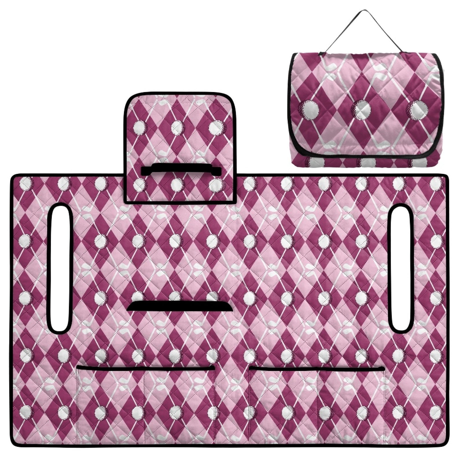 COEQINE All-Season Golf Cart Seat Protection, 4 Pockets Quilted Cover ...