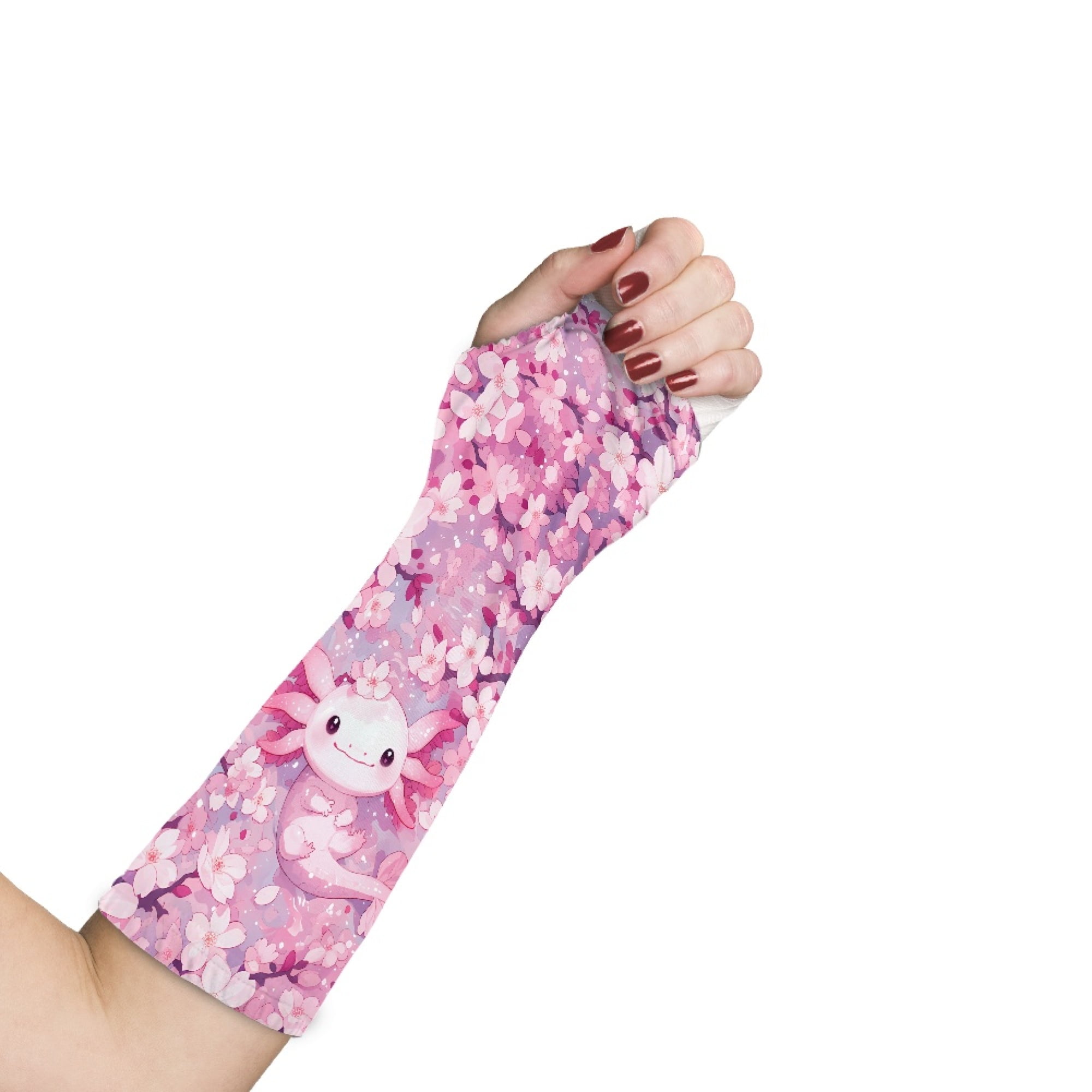 COEQINE Axolotl Cherry Blossom Arm Cast Cover Arm Wrist Elbow ...