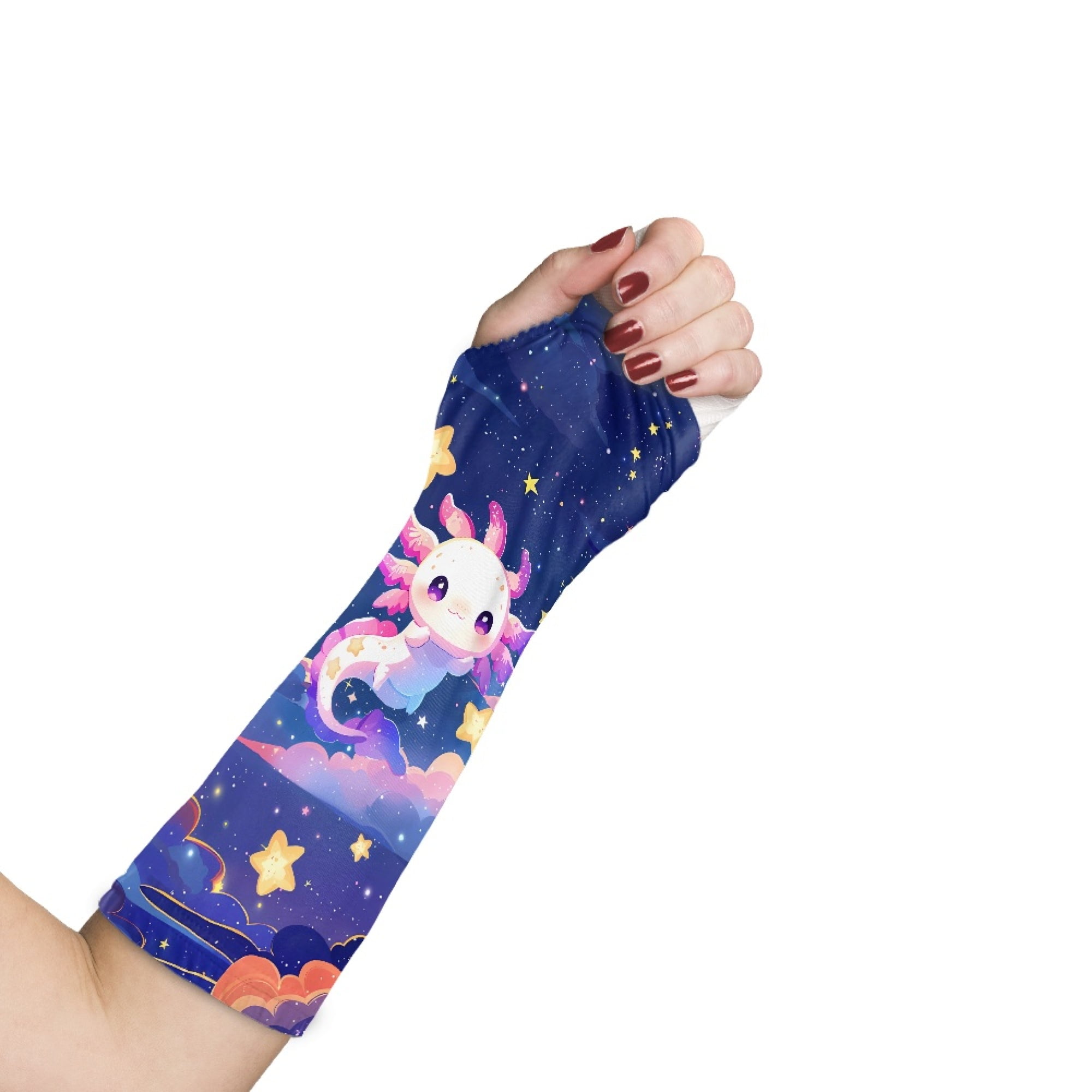 COEQINE Axolotl Galaxy Arm Cast Covers Arm Cast Protector for Shower ...