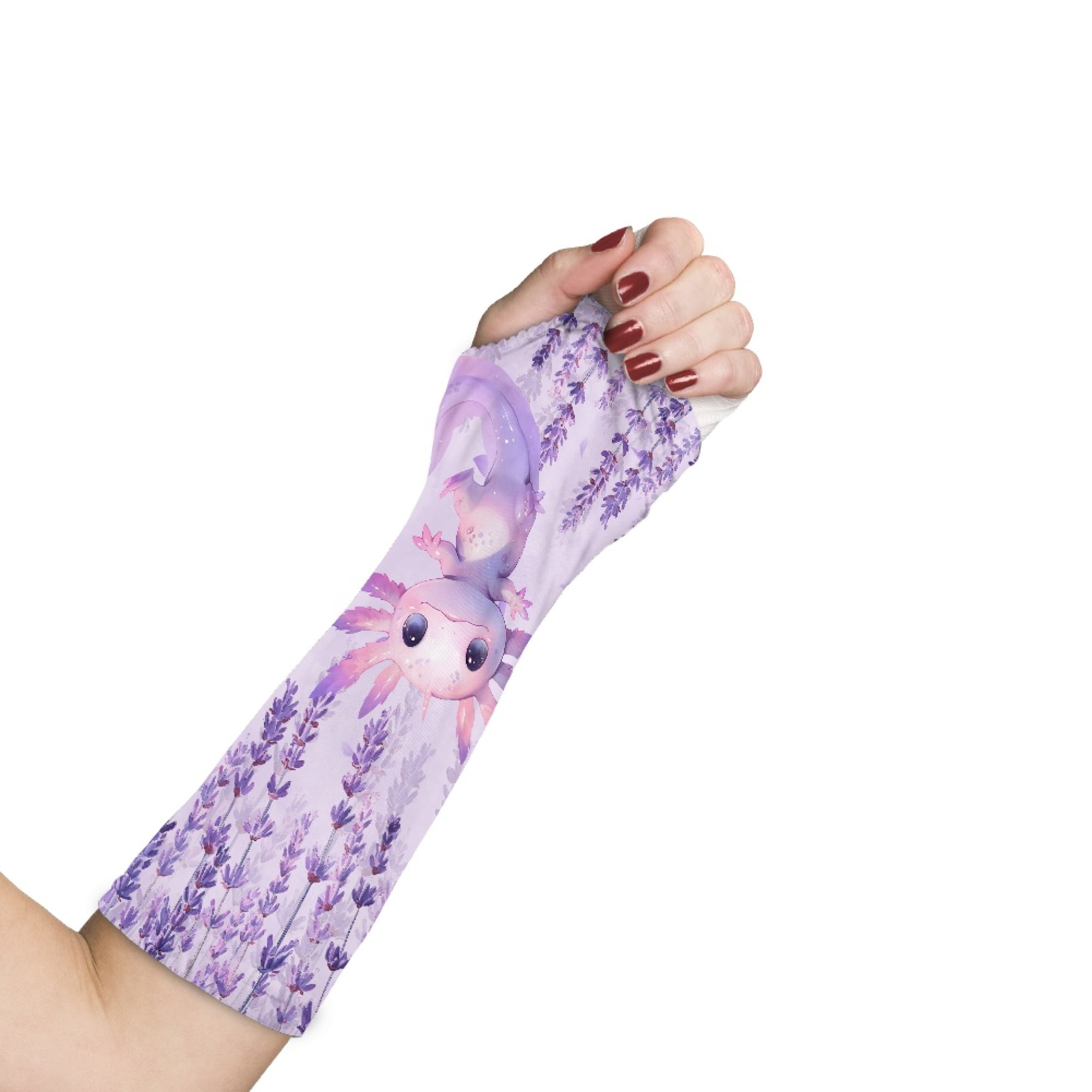 COEQINE Axolotl Lavender Arm Cast Covers Teens Long Full Arm Cast ...