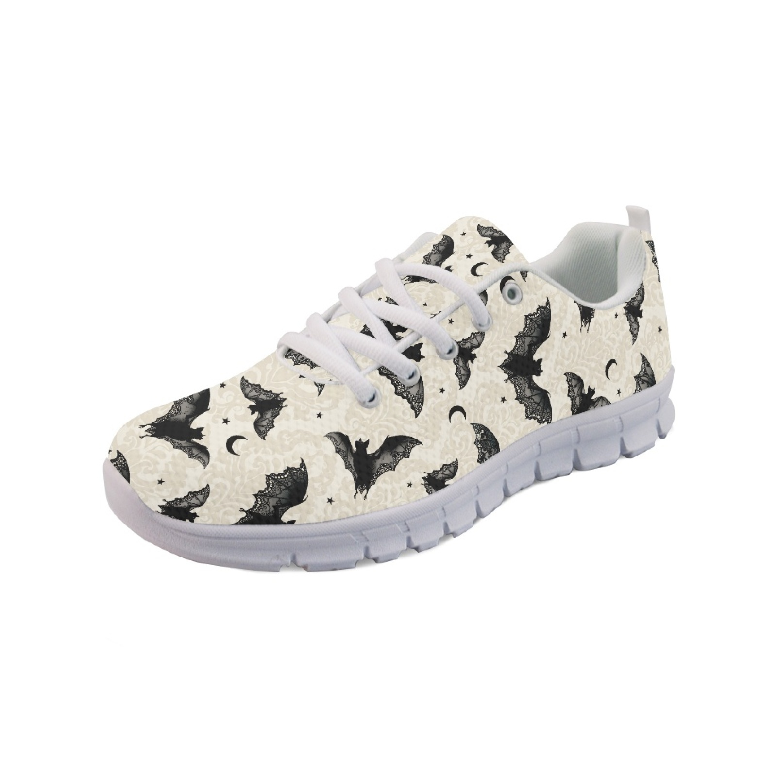 COEQINE Bat Print Women Sneakers Halloween Girls Running Athletic ...