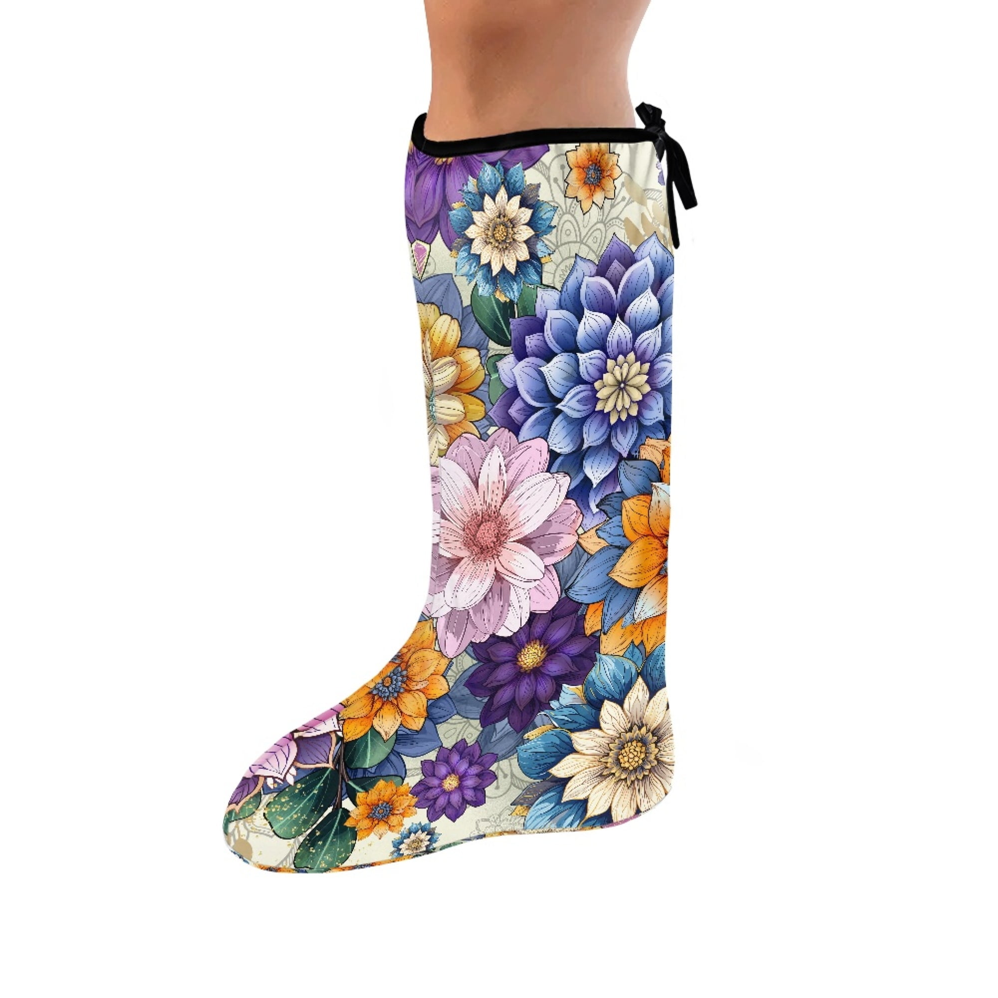 COEQINE Boho Mandala Flower Leg Cast Cover Cast Sleeve for Foot Leg ...