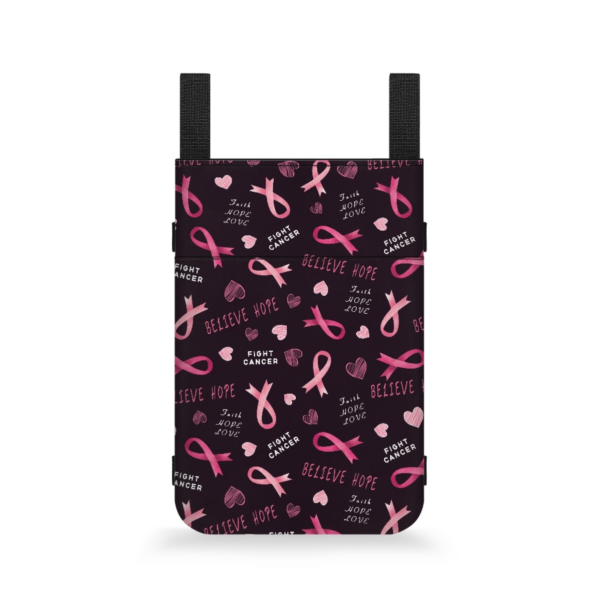 COEQINE Breast Cancer Crutch Bag Pink Ribbons Large Capacity Crutch ...