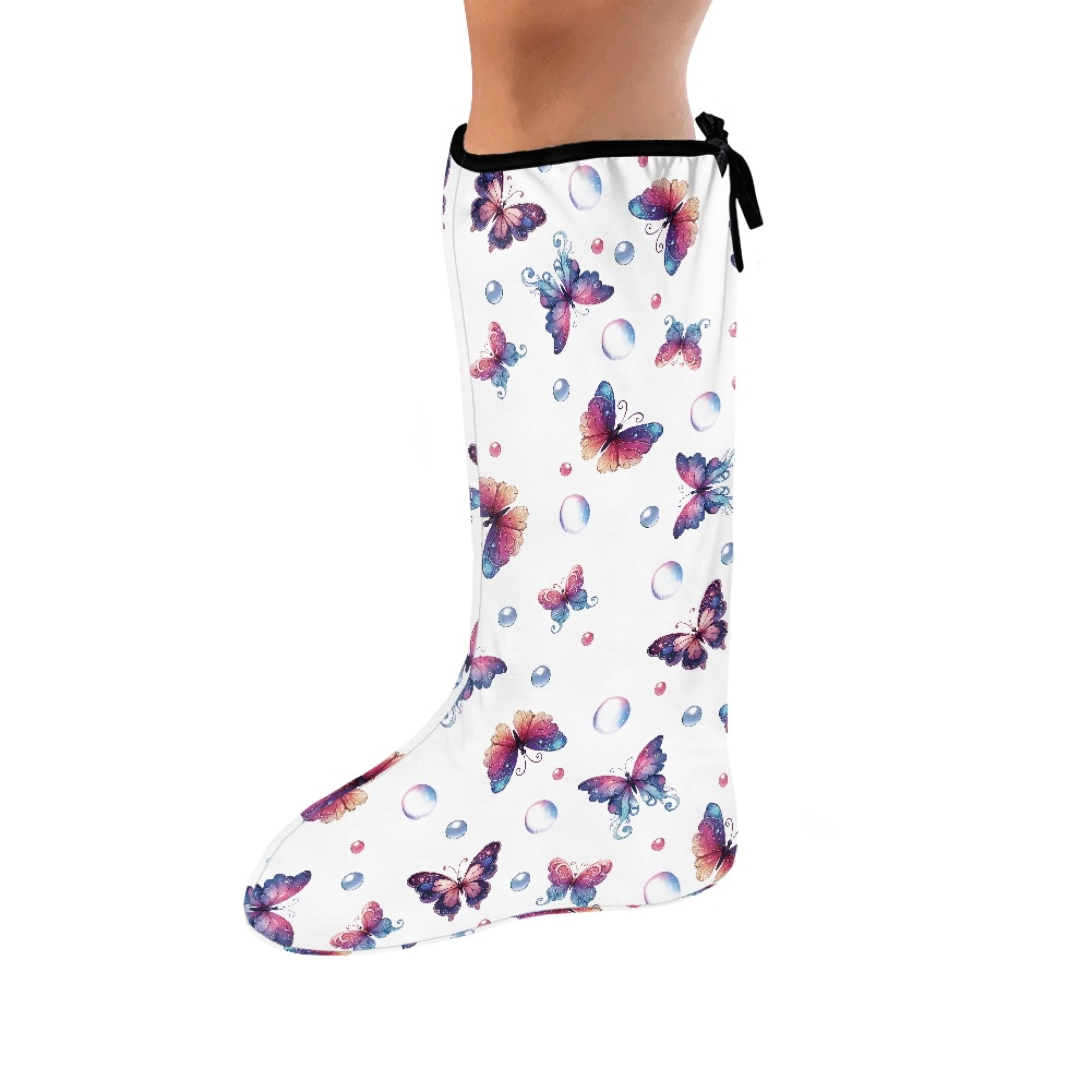 COEQINE Butterfly 2 PCS Leg Cast Covers Size L Leg Cast Sock Cover Foot ...