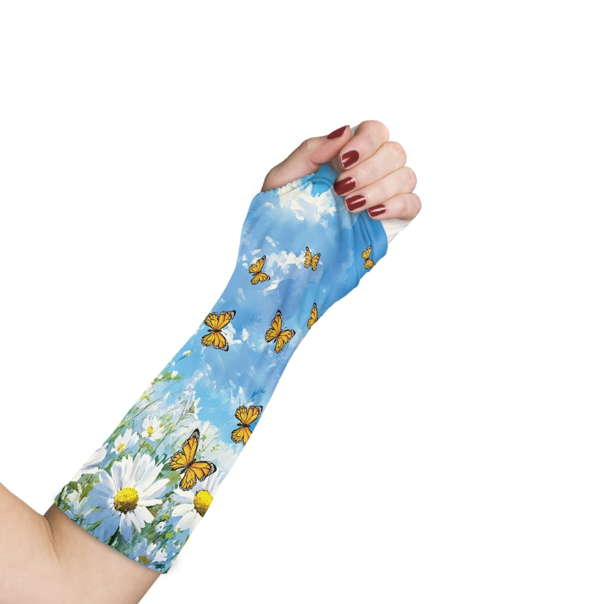 COEQINE Butterfly Flower Arm Cast Cover Arm Plaster Protectors Fabric ...