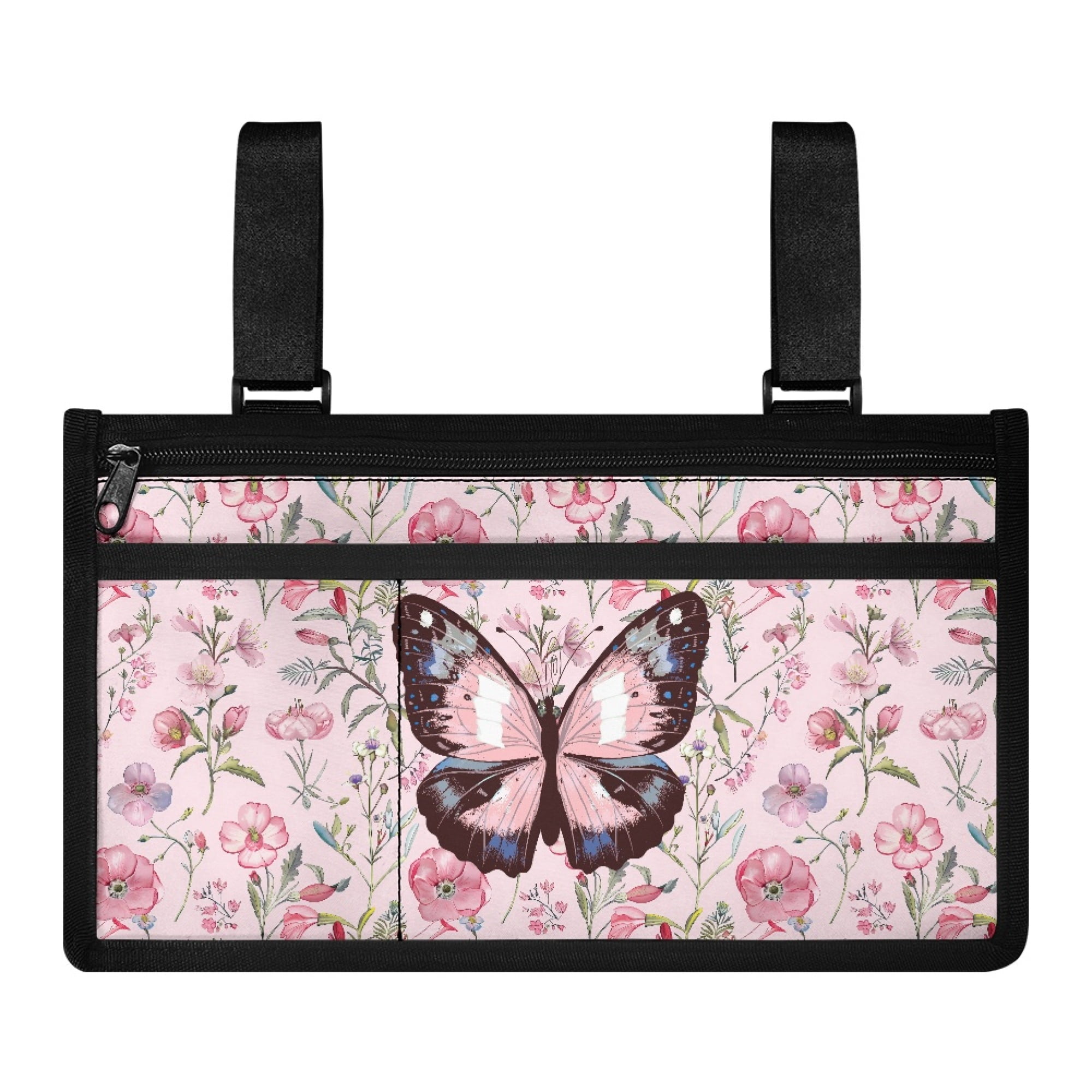 COEQINE Butterfly Flower Wheelchair Side Pouch Wheelchair Bags to Hang ...