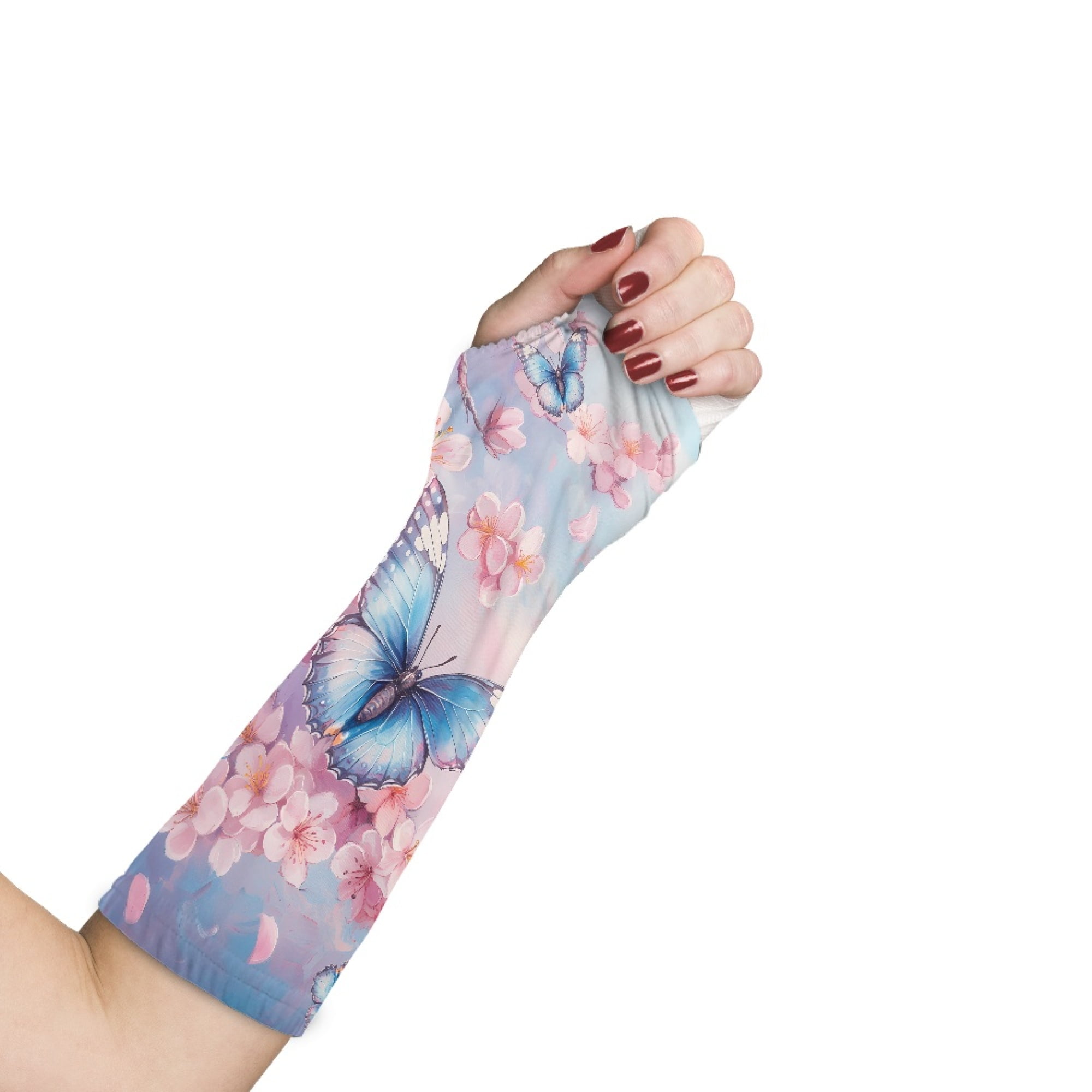 COEQINE Butterfly Peach Blossom Arm Cast Cover Small Wrist Cast Cover ...