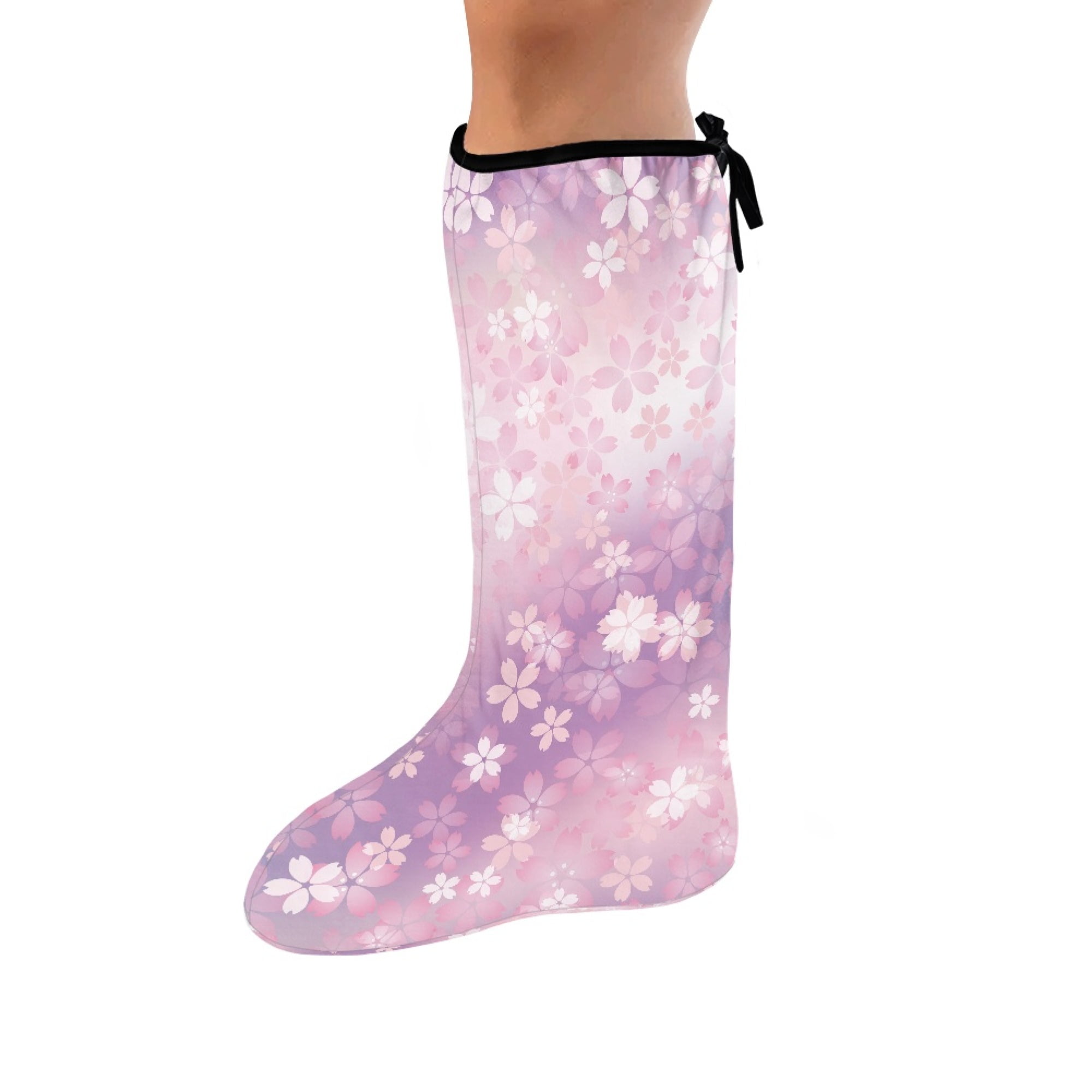 COEQINE Cherry Blossom Leg Cast Cover Broken Leg Shower Cast Cover Foot ...