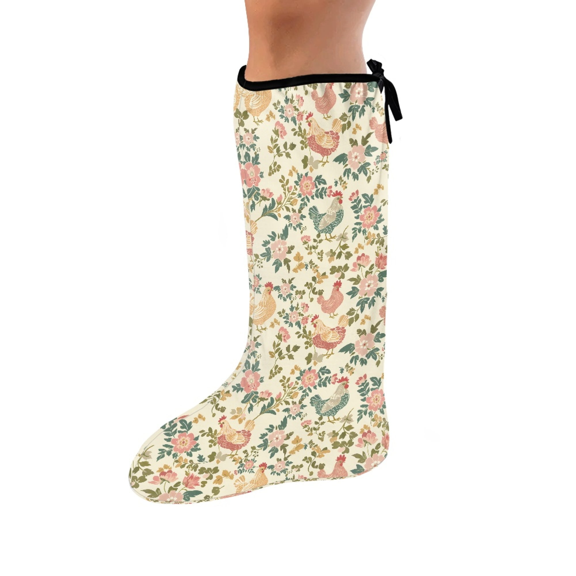 COEQINE Chicken Leg Cast Cover Floral Large Below The Knee Leg Cast ...