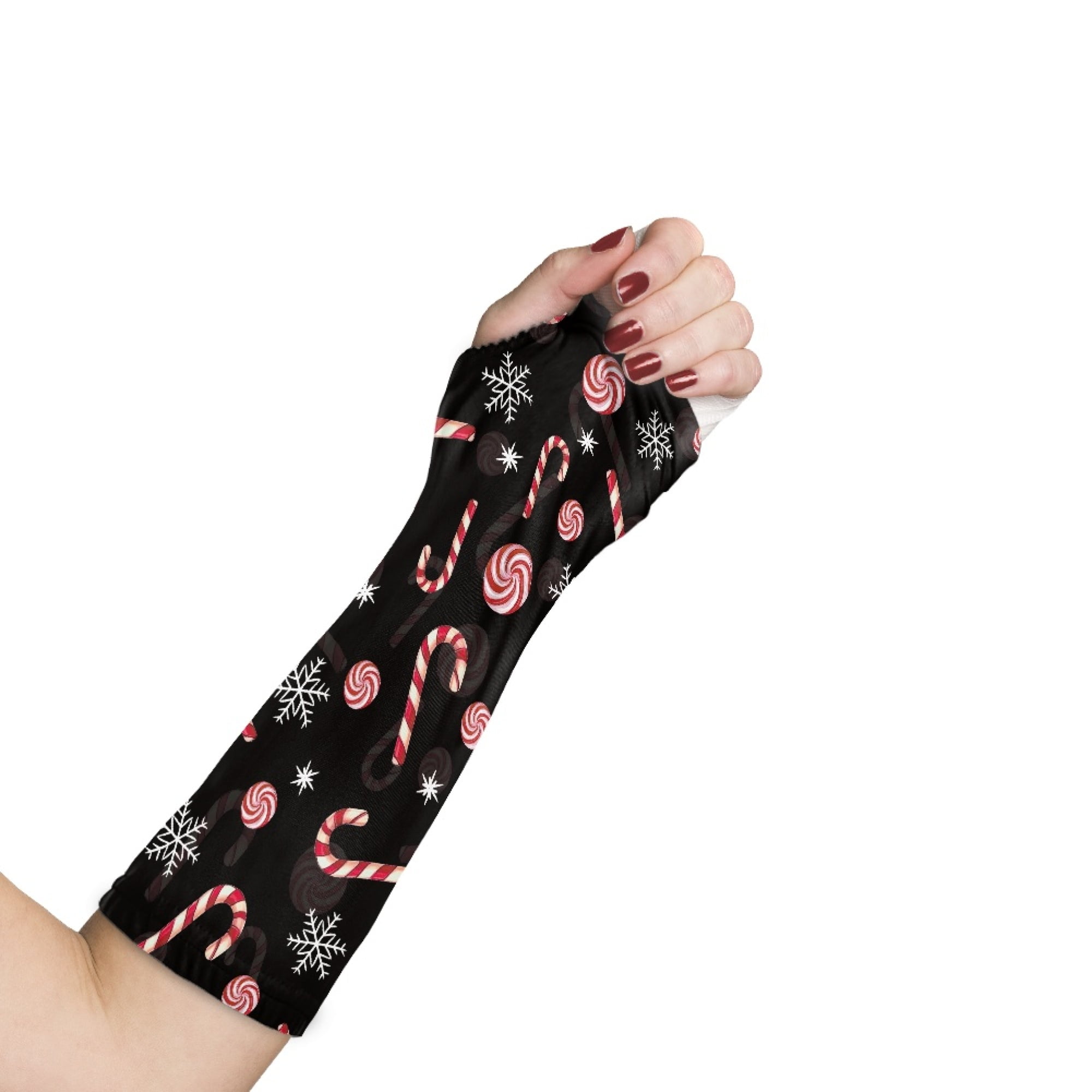 COEQINE Christmas Candy Snowflakes Arm Cast Cover Arm Cast Sleeve with ...