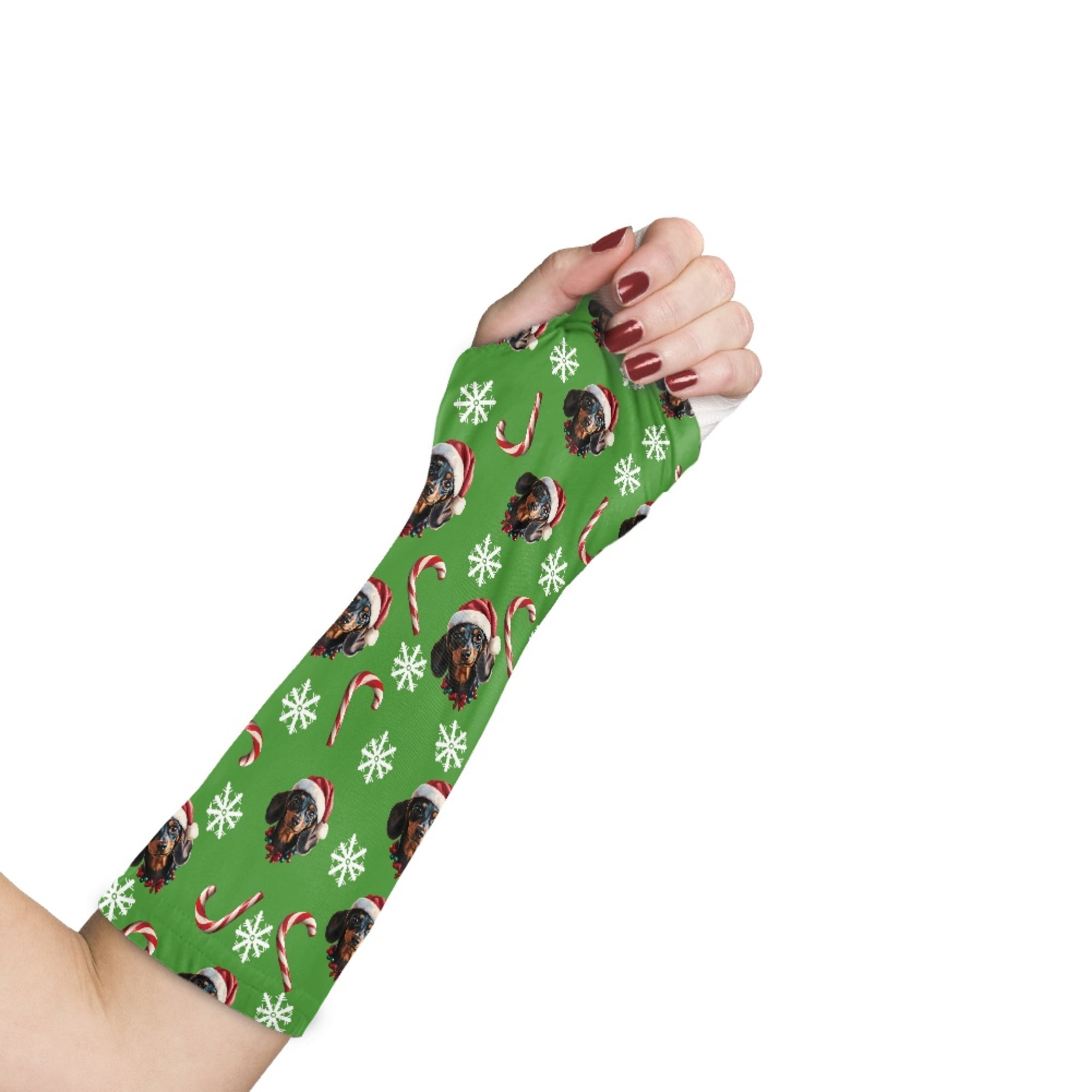 COEQINE Christmas Dachshund Arm Cast Cover Medium Cast Scratcher ...