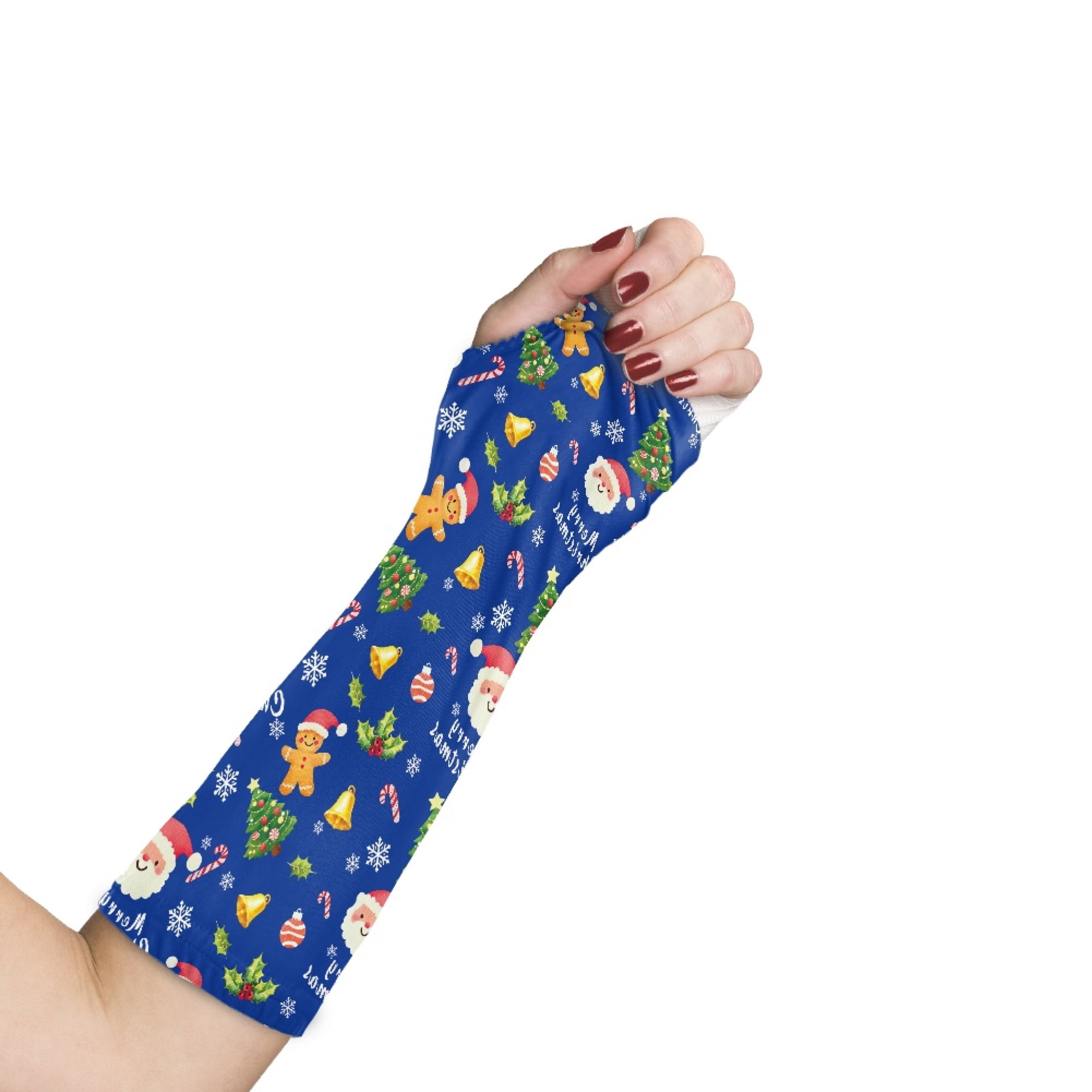 COEQINE Christmas Santa Claus Arm Cast Cover Teens Long Full Arm Cast ...