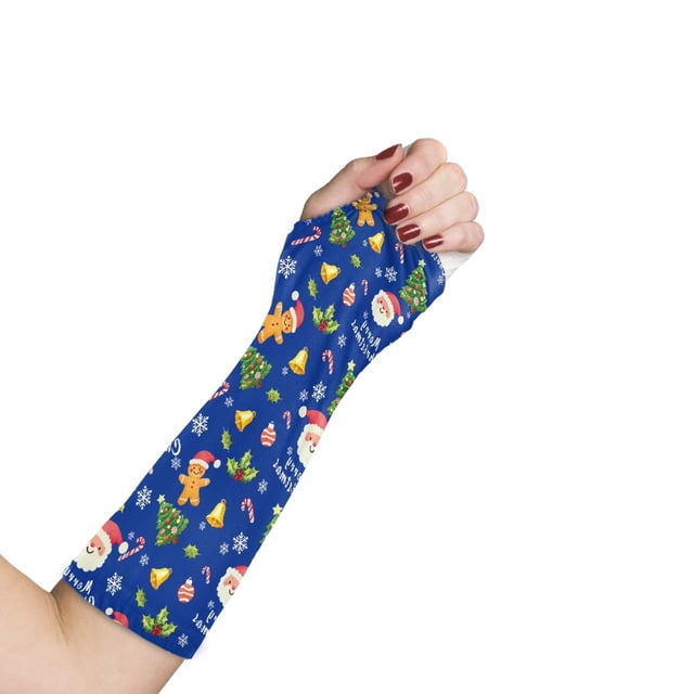 COEQINE Christmas Santa Claus Arm Cast Cover Teens Long Full Arm Cast ...