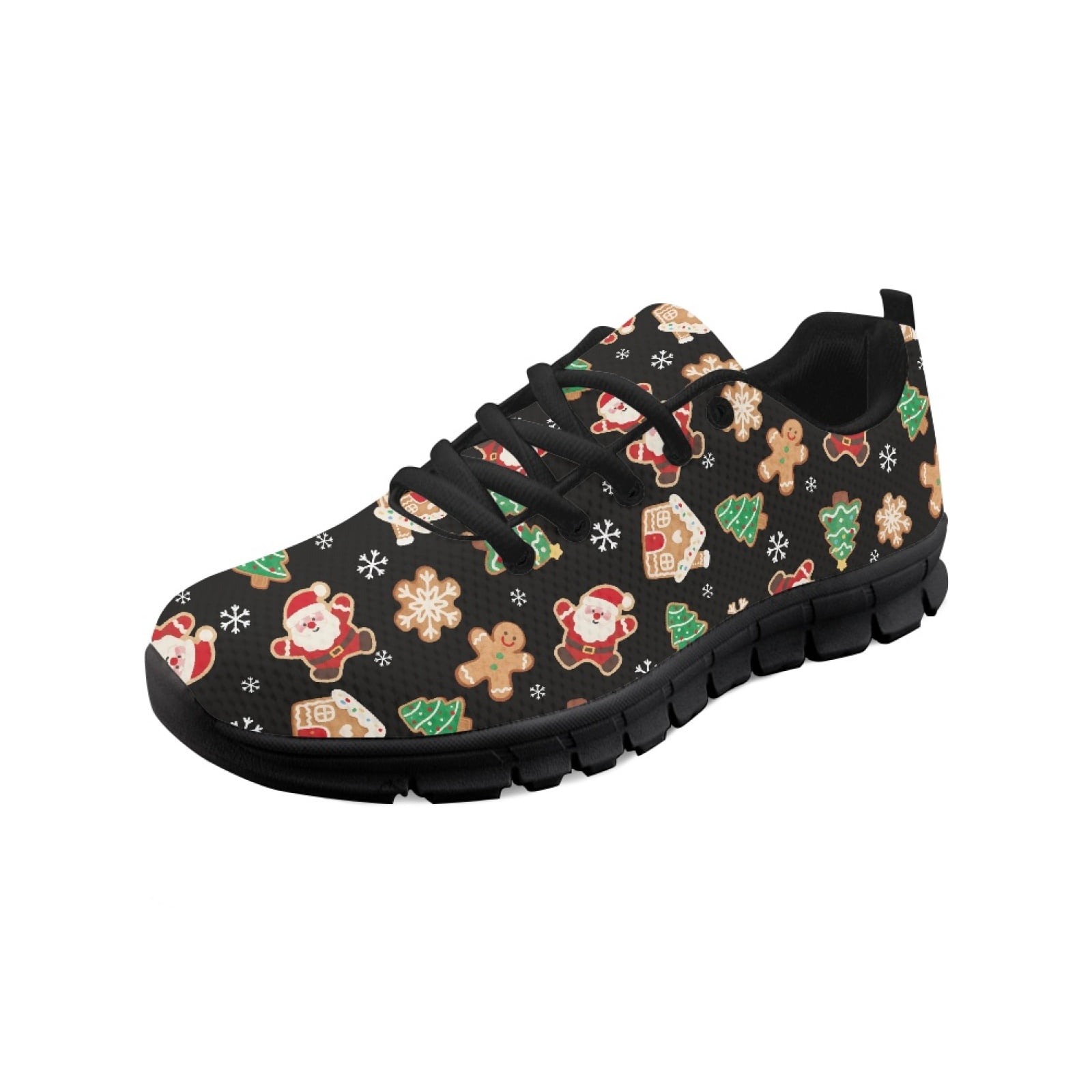 COEQINE Christmas Santa Claus Women Sneakers Running Walking Shoes ...