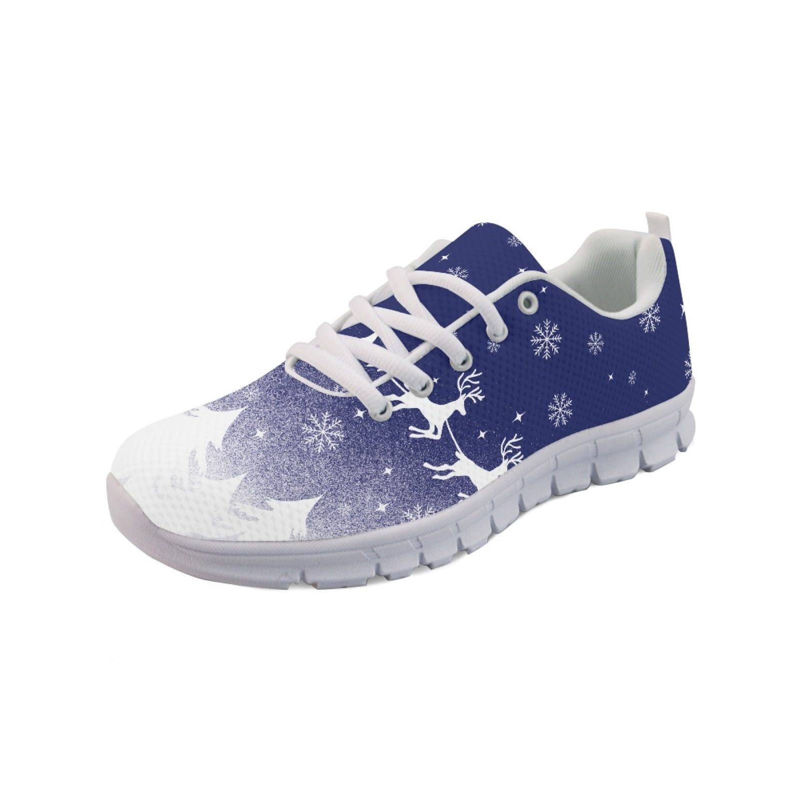 COEQINE Christmas Sled Snowflake Women Sneakers Running Walking Shoes ...