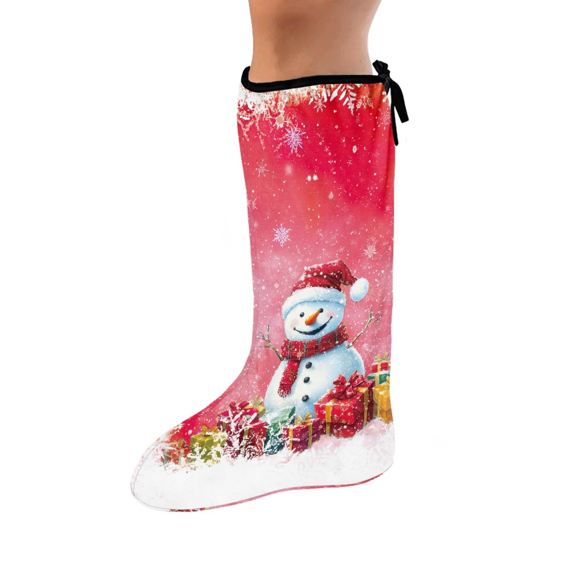 COEQINE Christmas Snowman Leg Cast Cover Cast Sleeve for Foot Leg ...