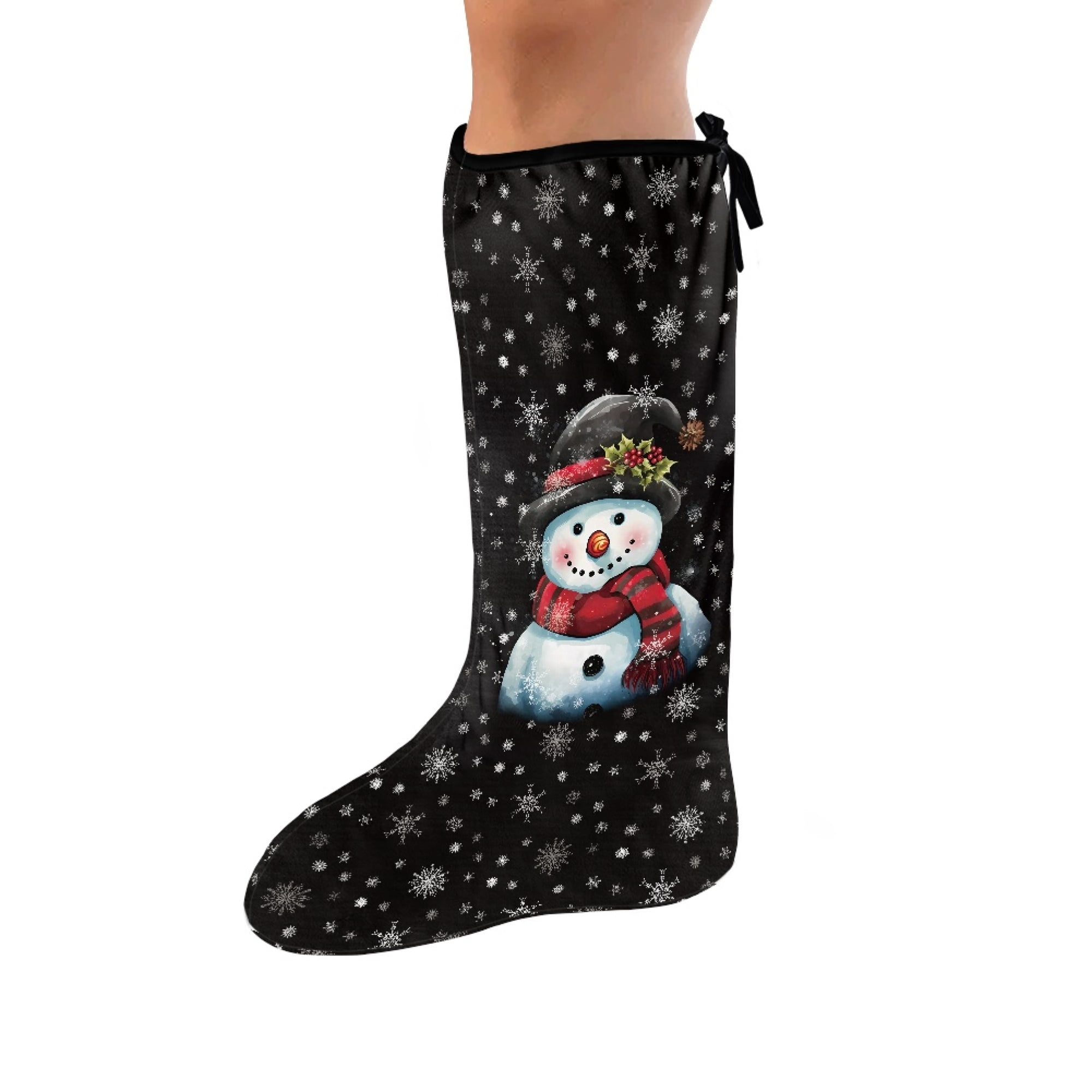 COEQINE Christmas Snowman Leg Cast Cover Size L Below The Knee Leg Cast ...