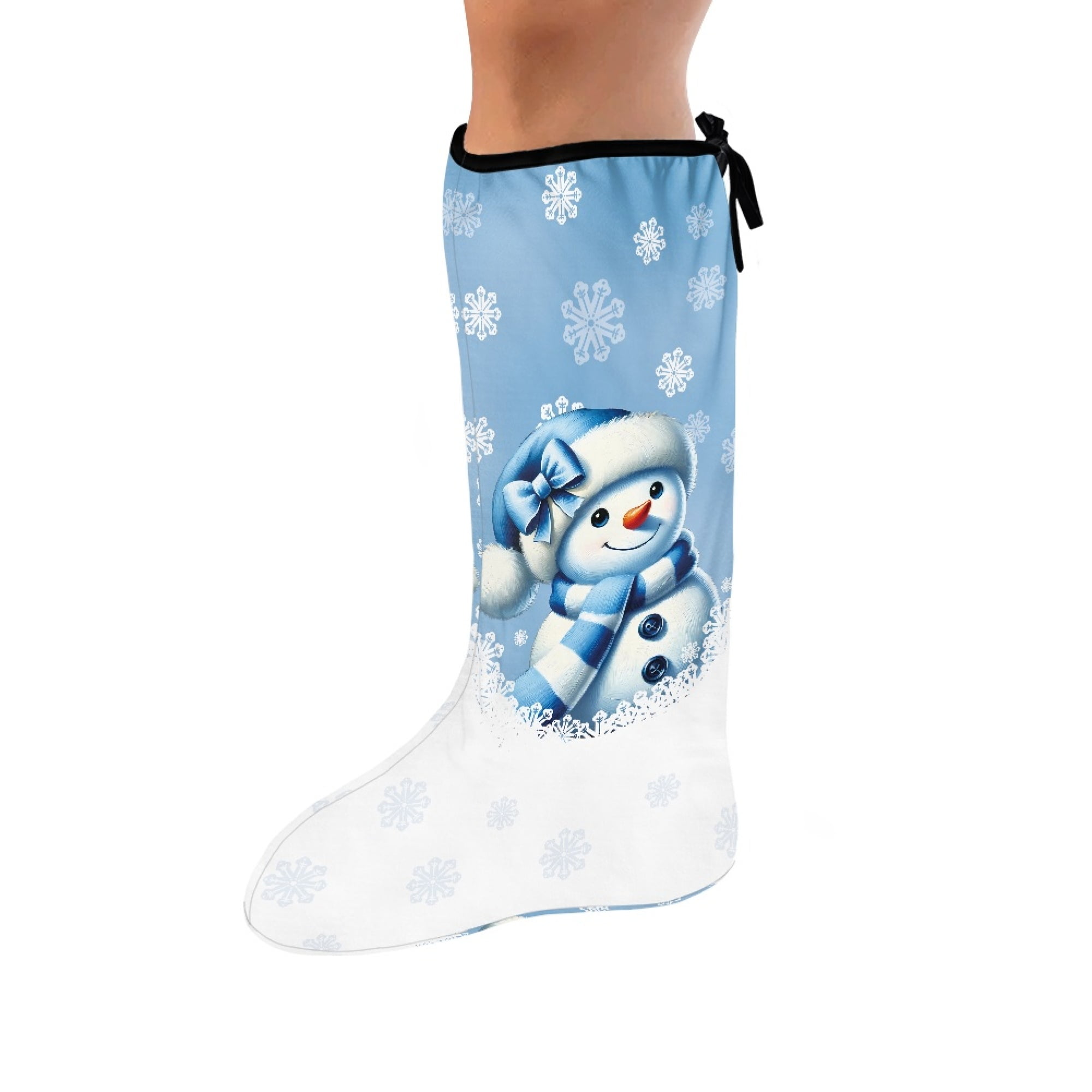 COEQINE Christmas Snowman Leg Cast Covers Broken Leg Shower Cast Cover ...
