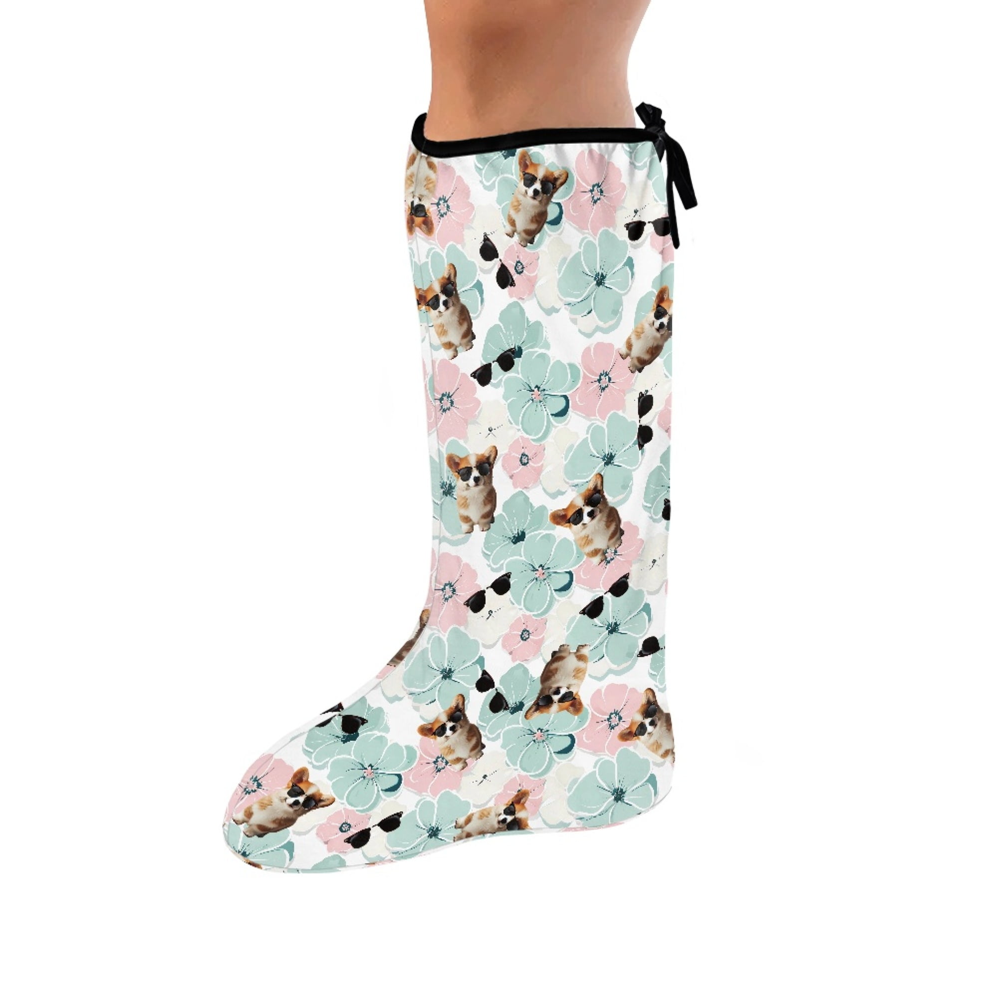 COEQINE Corgi Leg Cast Covers Flower Outdoor Protection Leg Cover Foot ...