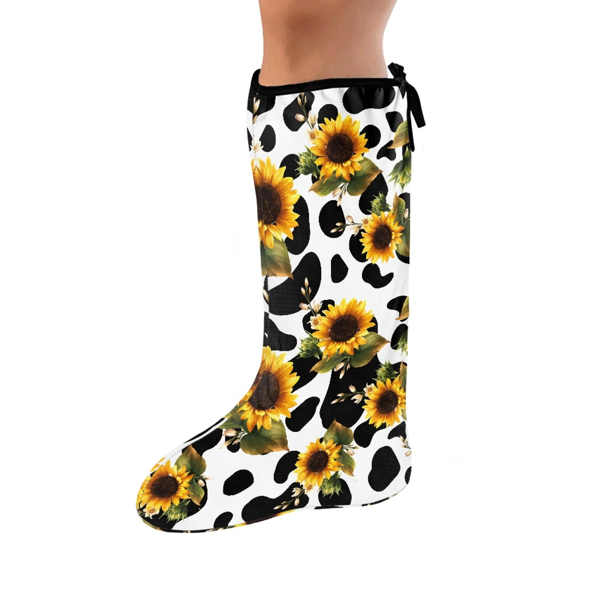 COEQINE Cow Print Sunflower Leg Cast Cover 2 Pack Size L Soft Fabric ...