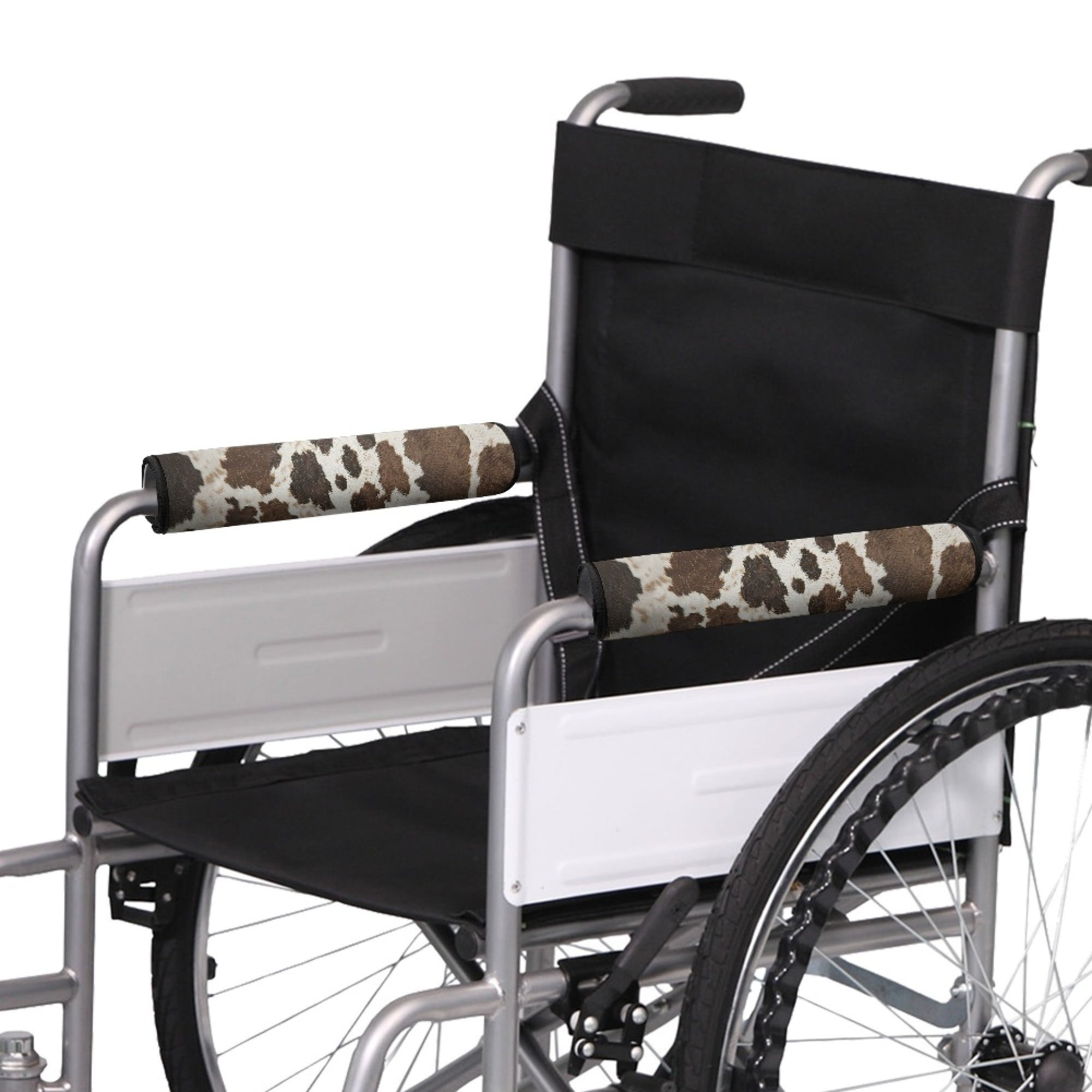 COEQINE Cow Print Wheelchair Armrest Covers Wheelchair Arm Pads ...