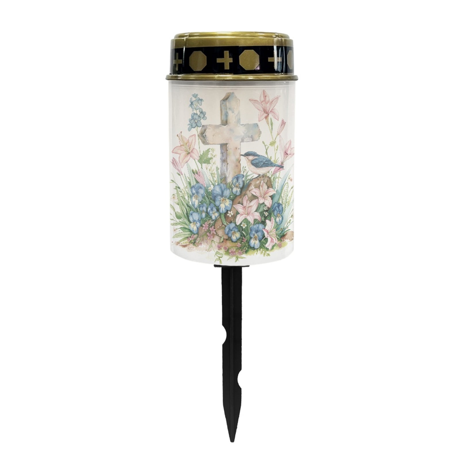 COEQINE Cross Solar Lights Grave Decorations for Cemetery Outdoor Solar ...