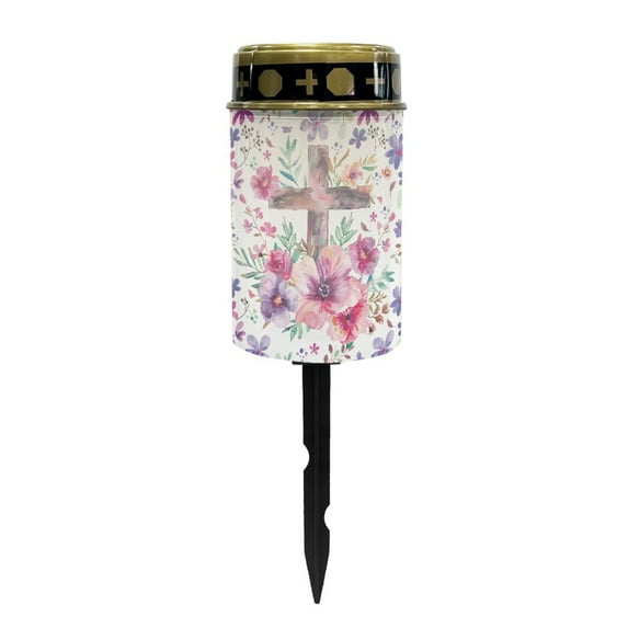 COEQINE Cross Solar Lights Outdoor Waterproof Cemetery Lights Solar ...