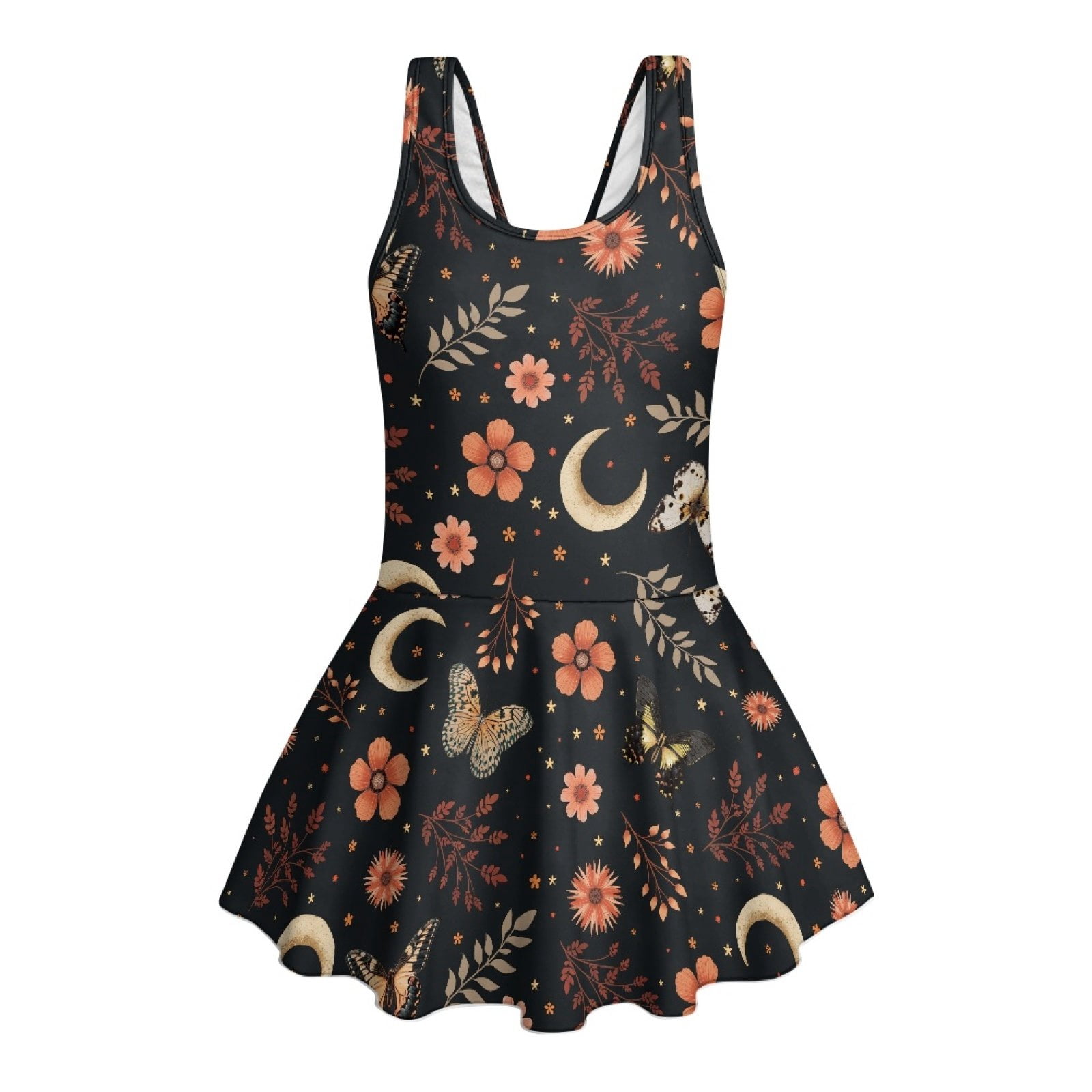 COEQINE Cute Swim Dress for Girls, One Piece Swimsuit with Flowy Skirt ...