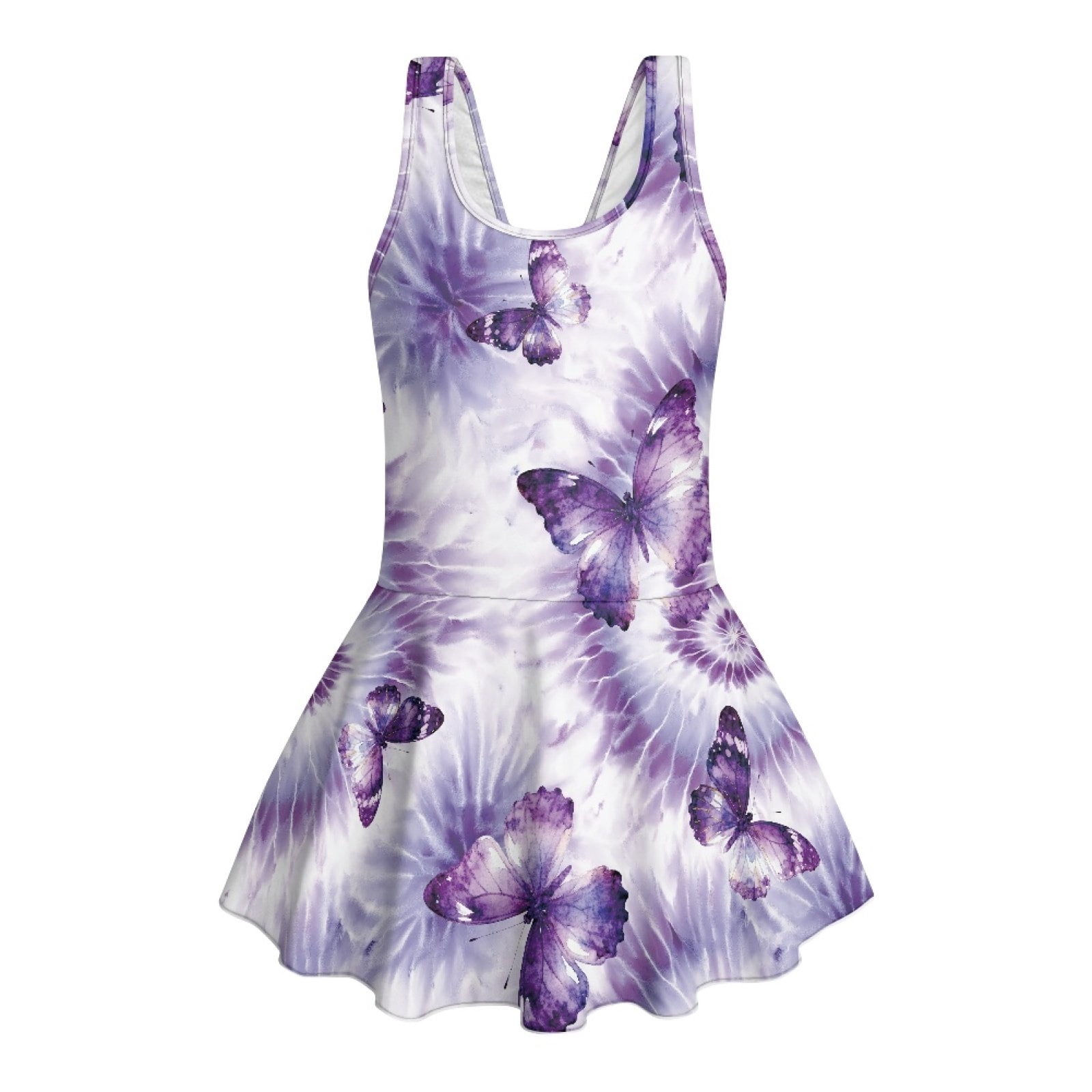 COEQINE Cute Swim Dress for Girls, One Piece Swimsuit with Flowy Skirt ...