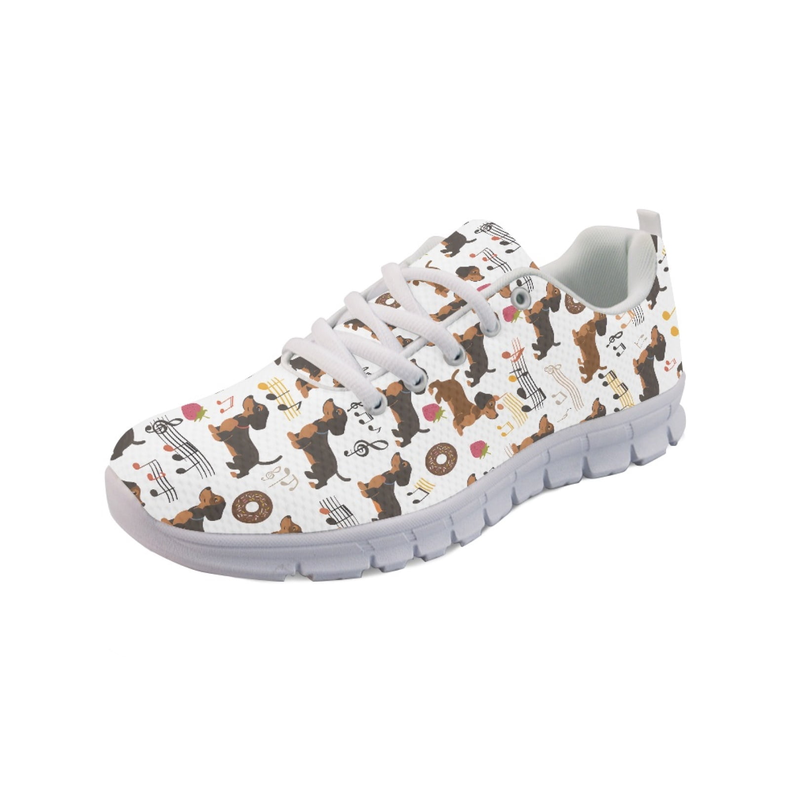 COEQINE Dachshund Musical Notes Women Sneakers Cute Dog Puppy Print ...