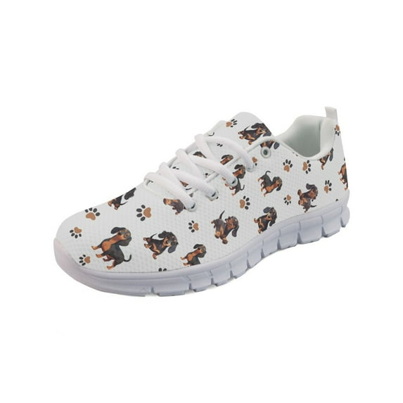 COEQINE Dachshund Paw Gray Women Tennis Shoes Dog Animal Puppy ...
