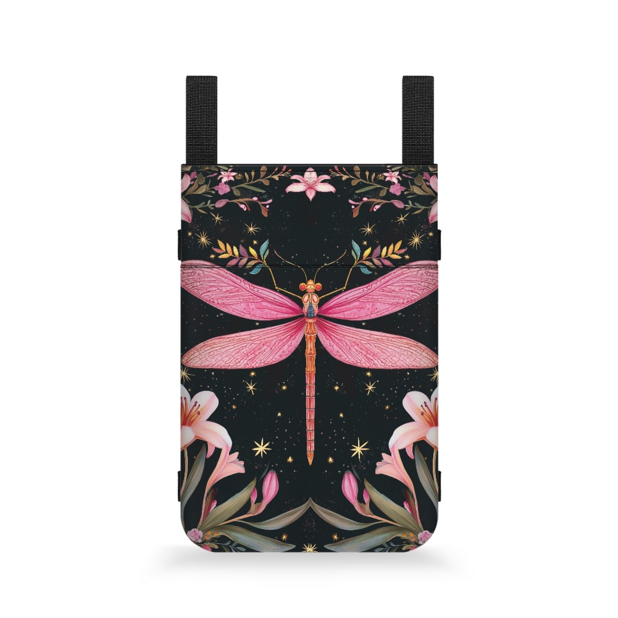 COEQINE Dragonfly Crutch Pouch Flower Storage Organizer for Underarm ...