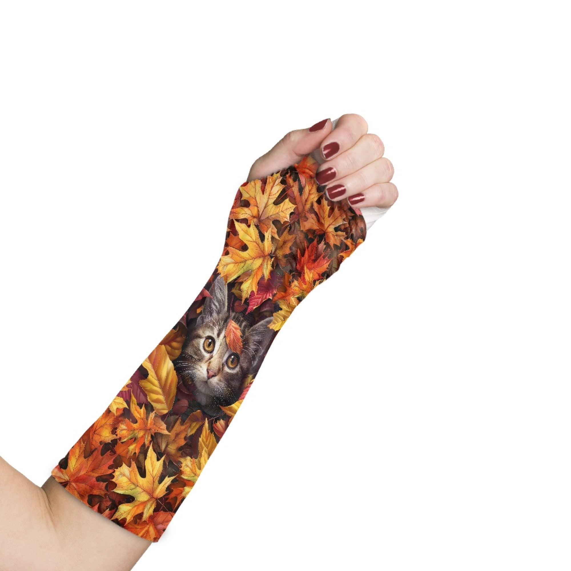 COEQINE Fall Maple Leaf Cat Arm Cast Cover Medium Padded Cast Cover for ...