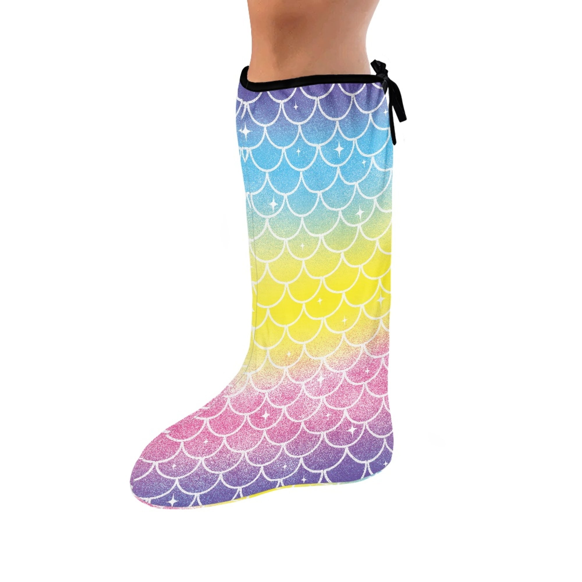 COEQINE Fish Scales Leg Cast Covers 2 Packs Size M Soft Fabric Leg ...