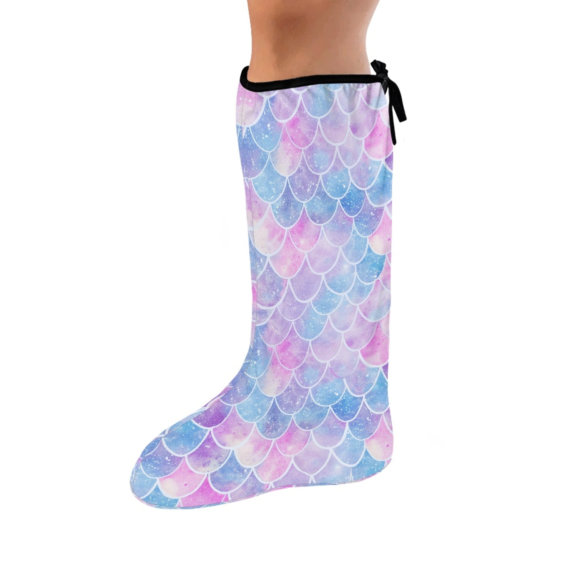 COEQINE Fish Scales Leg Cast Covers Elastic Cast Socks Cover Cast Knee ...