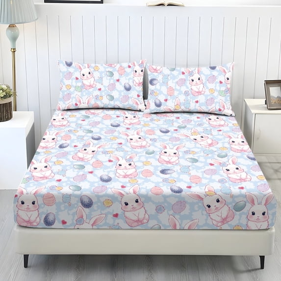 COEQINE Full Sheets 3 Pieces Bedding Set, Comfort Wrinkle Free Fitted ...