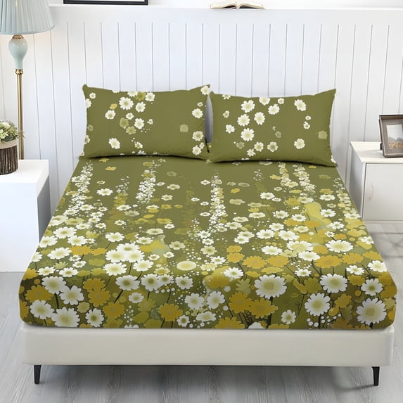 COEQINE Full Size Sheet Set Comfy Easy Care 3 Pieces Bedding Set ...