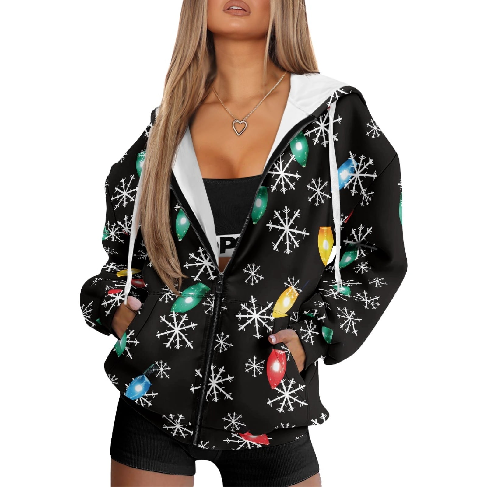 COEQINE Full Zipper Soft Sweatshirts Women's Fashion Oversized Hoodie ...